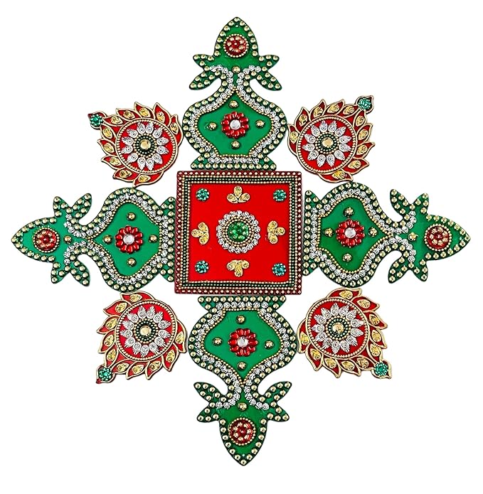 Buy Moira Reusable Acrylic Rangoli for Festival Home Decorations 10 to ...