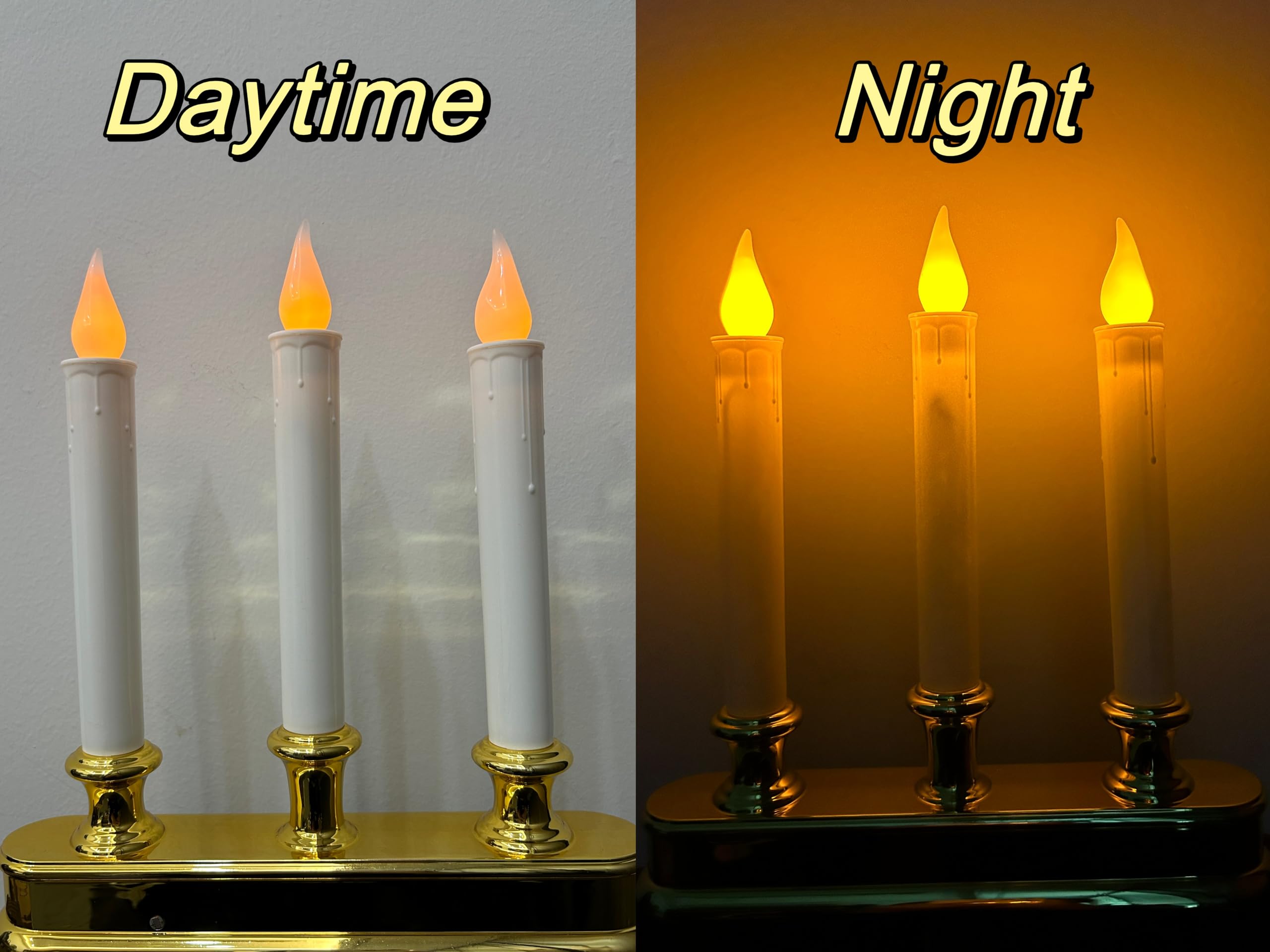Bulb Sensor Electric Taper Candle Battery Sensor Window Candle Dusk