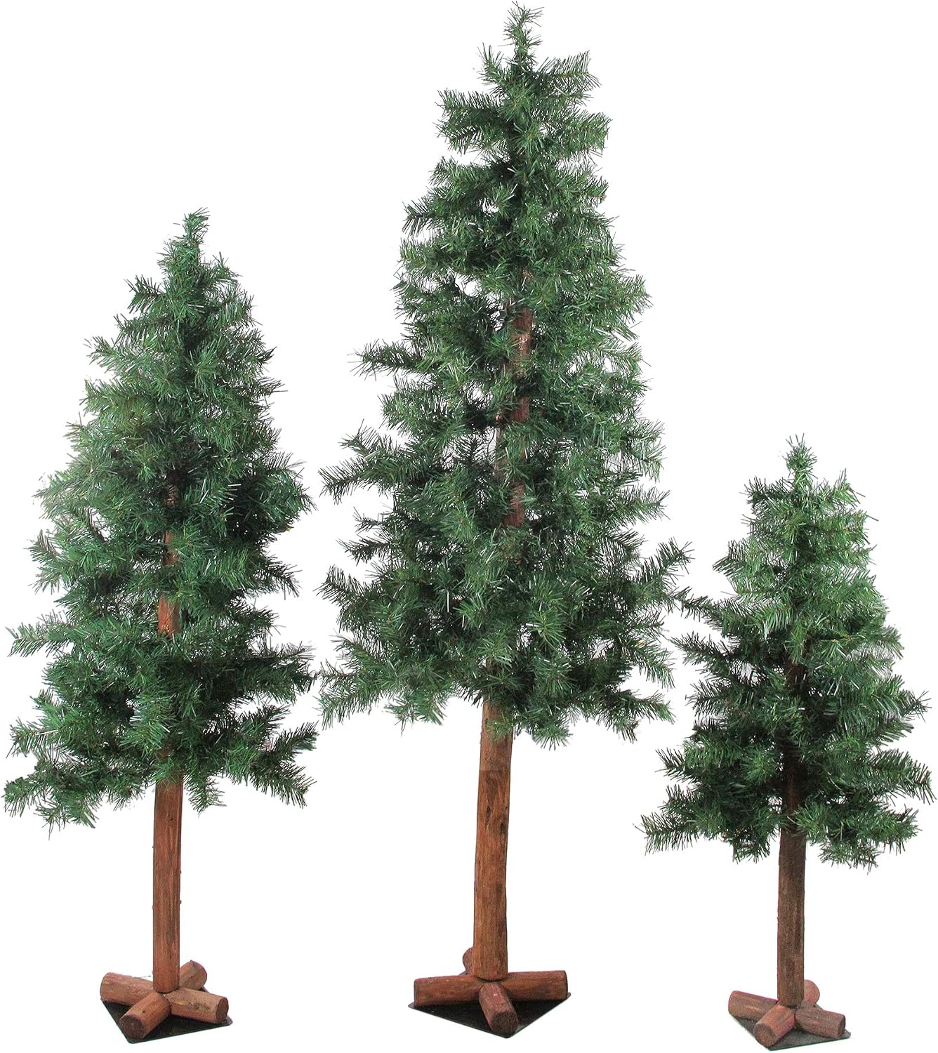 Amazon.com: Northlight Set of 3 Slim Woodland Alpine Artificial ...