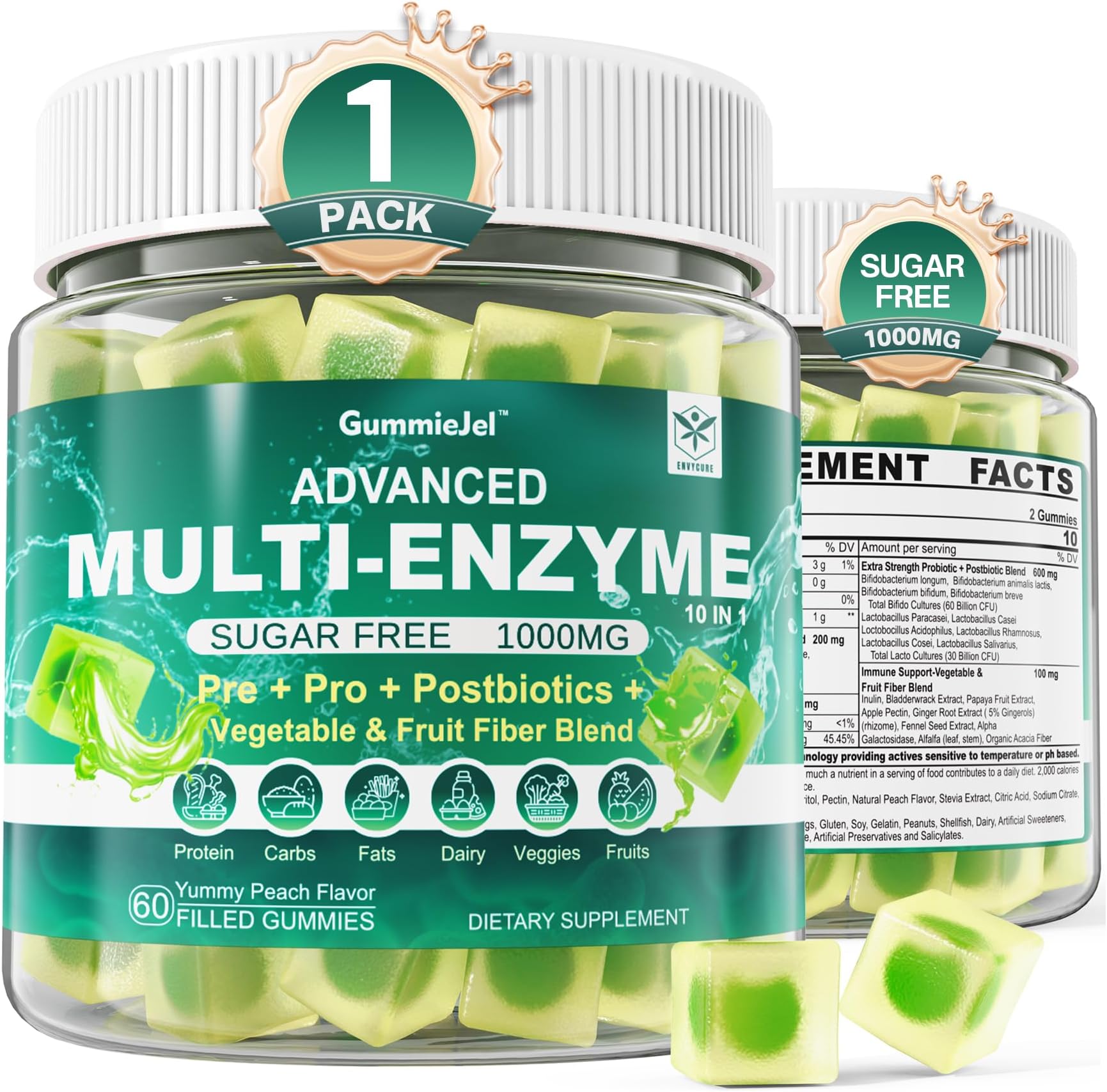 Amazon.com: WEEVIT Digestive Enzymes Gummies, Chewable Digestive ...