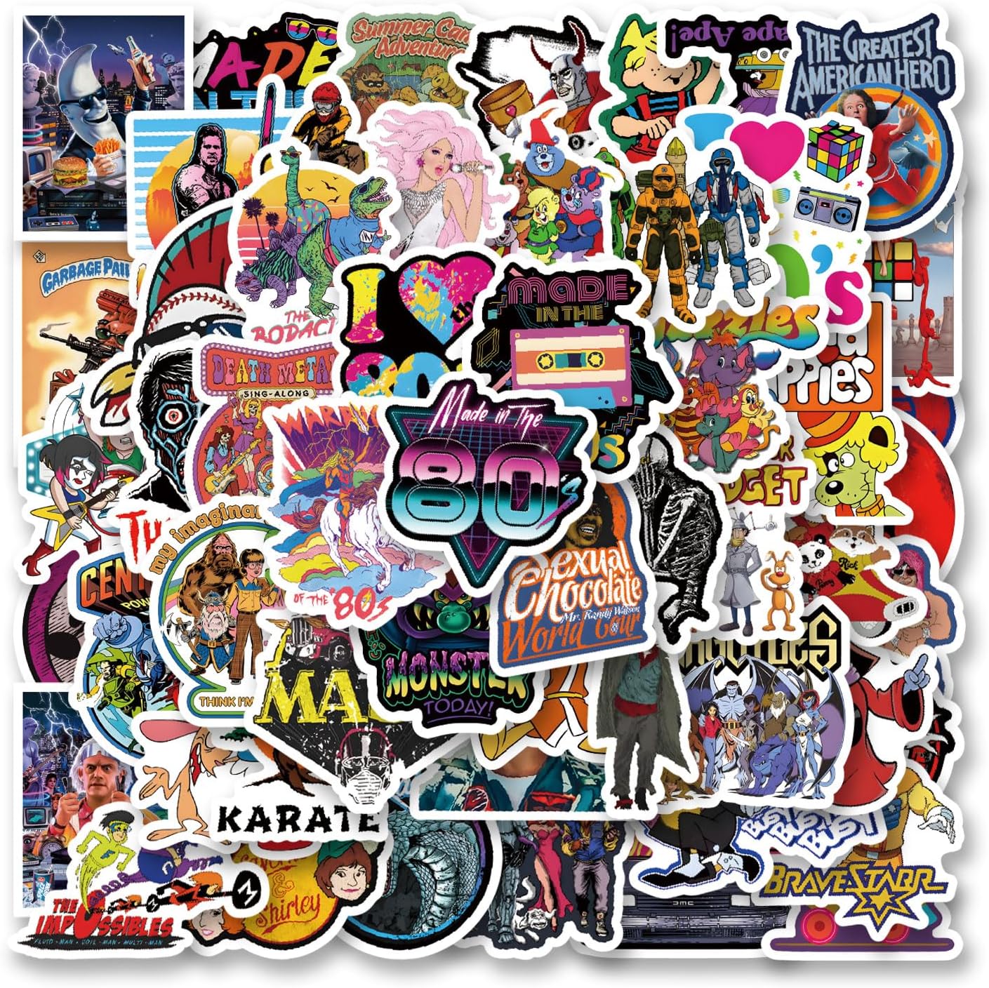 Amazon.com: 20 PCS Stickers Pack Ed Aesthetic EDD Vinyl N Colorful Eddy ...