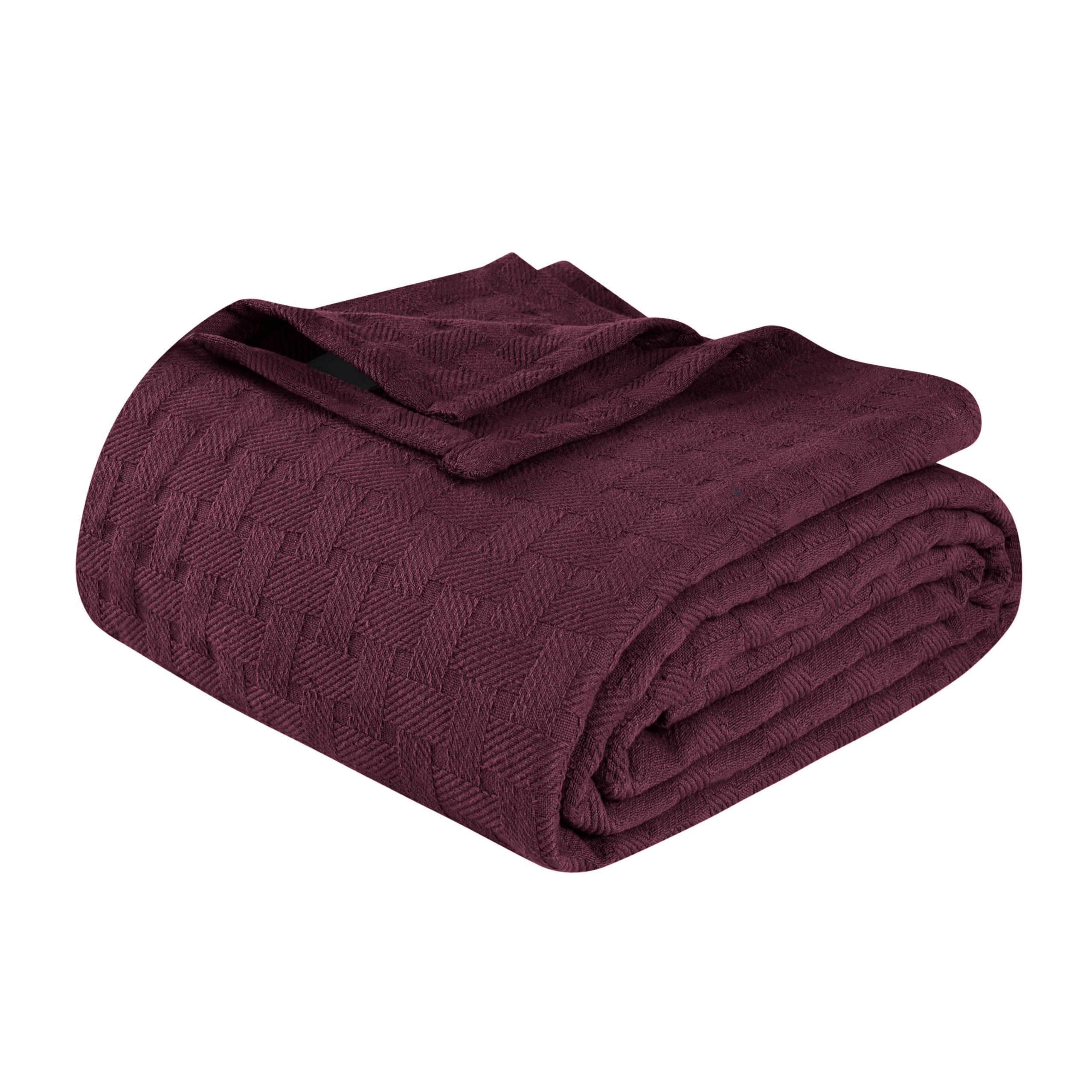 Amazon.com: Superior 100% Cotton All-Season Blanket, Basket Weave ...