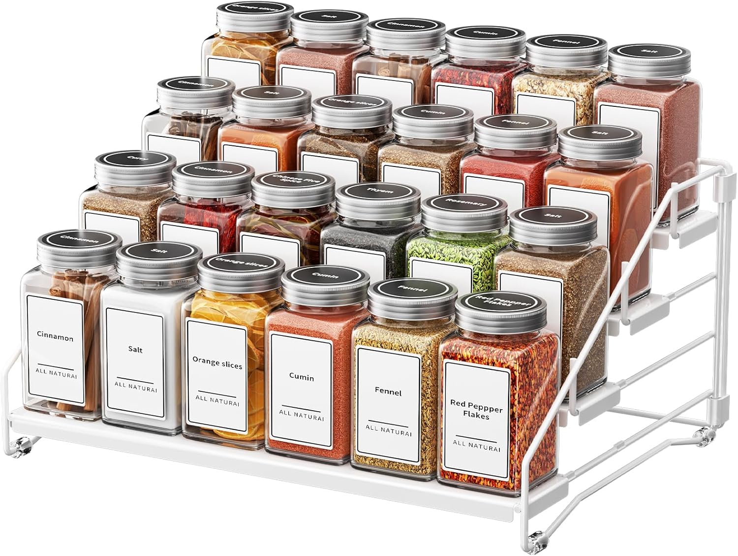 Amazon.com: BOIVSHI Tiered Spice Rack, 4 Tier Spice Shelf Organizer for ...
