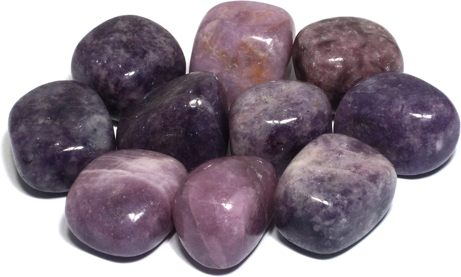 Amazon.com : CrystalAge Lepidolite Tumble Stone (20-25mm) - Single ...