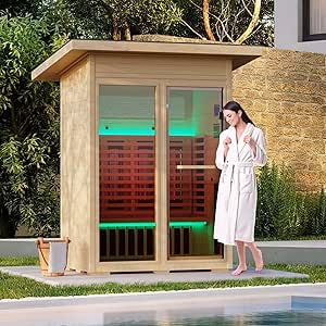 Amazon.com : MEISSALIVVE Infrared Sauna, Full-Spectrum Infrared Outdoor Saunas for Home - Dry ...