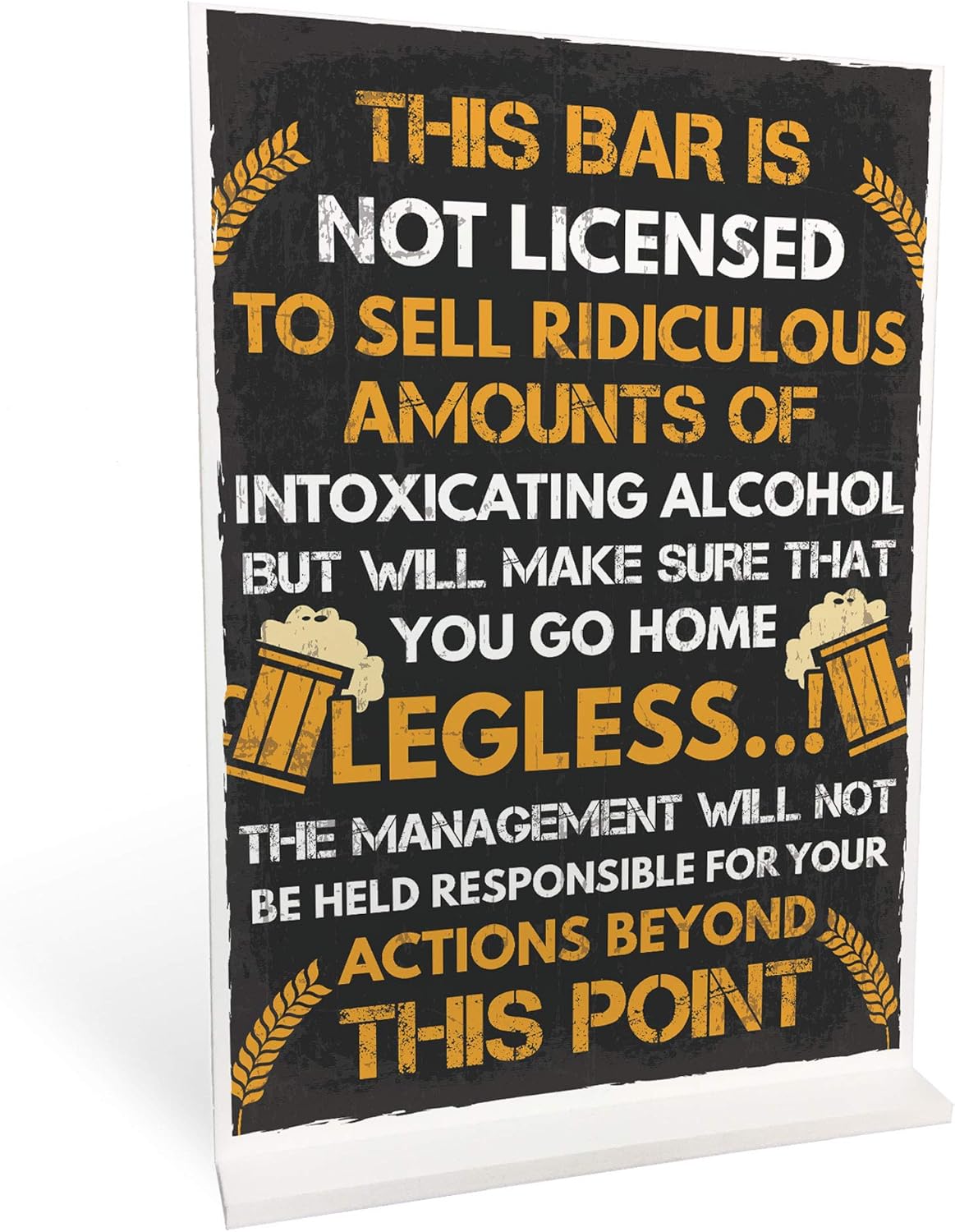 Red Ocean Funny Bar License Alcohol Sign For Home Bar Pub Man Cave ...