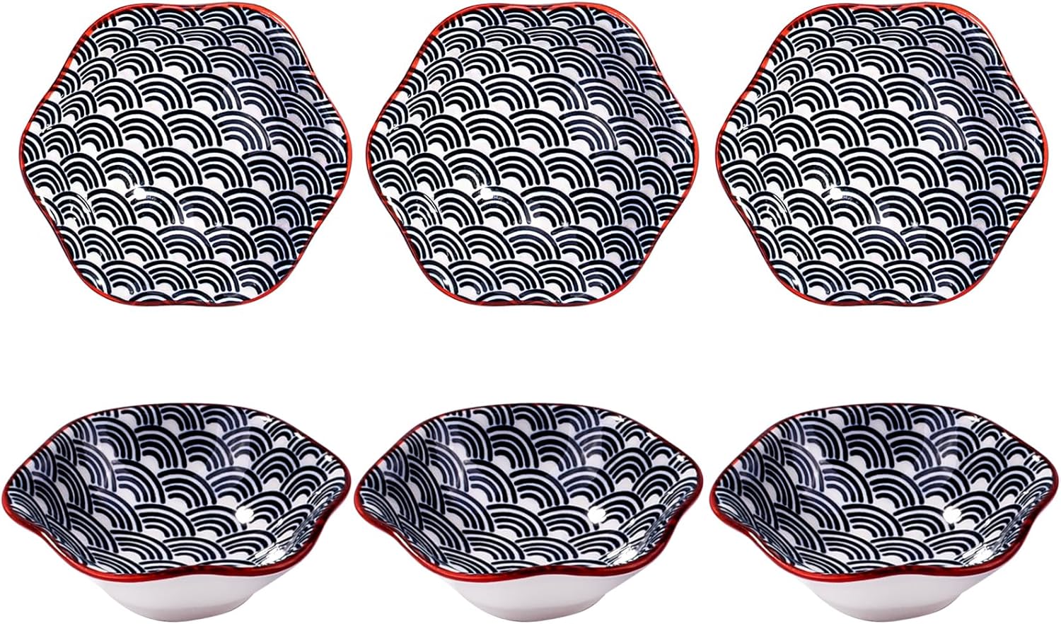 Amazon.com | Swlthwen 6 PCS Japanese Soy Sauce Dish, Small Ceramic ...