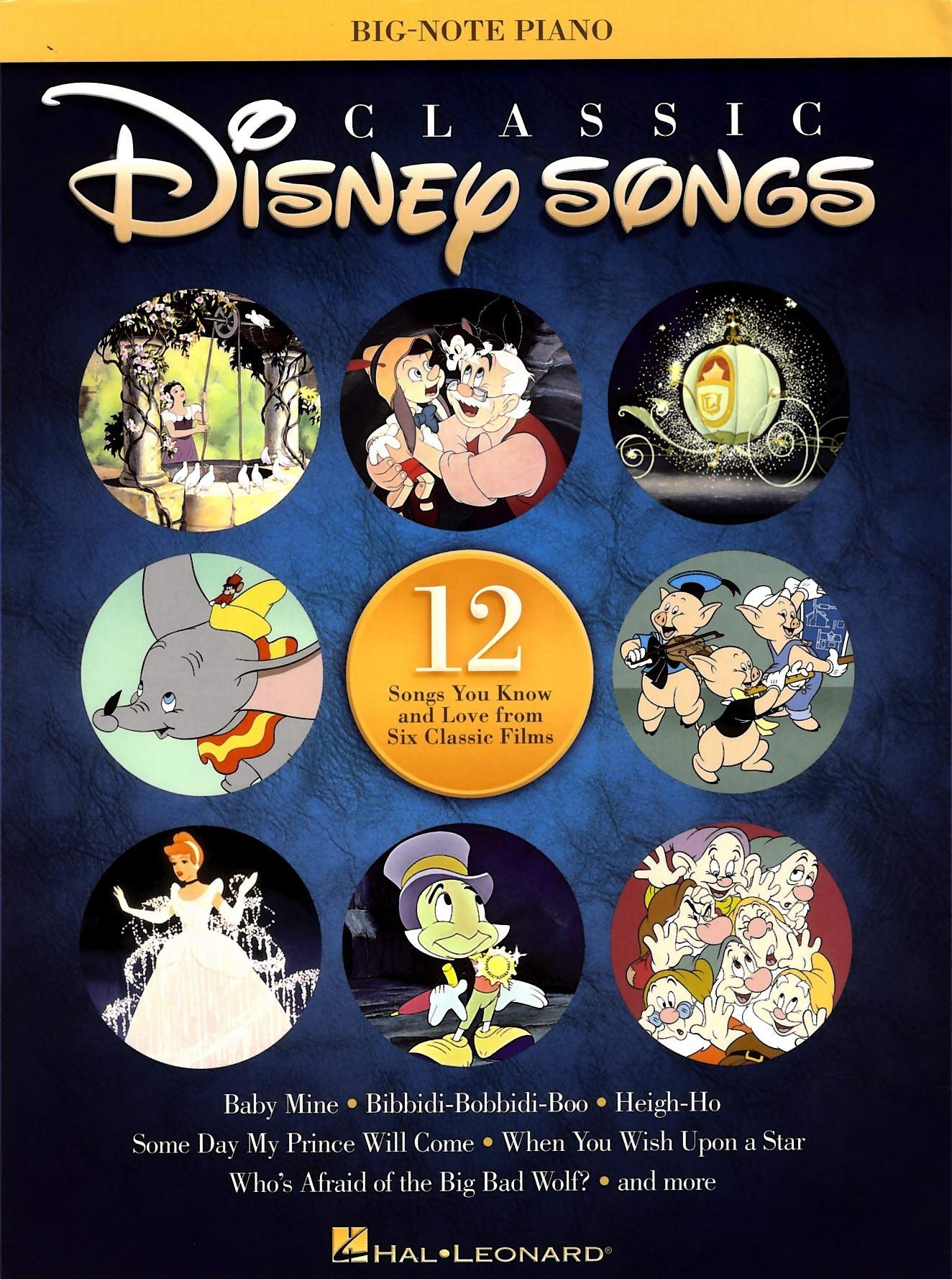 Amazon.com: Classic Disney Songs (Big-note Piano): 9781495069031: Hal ...