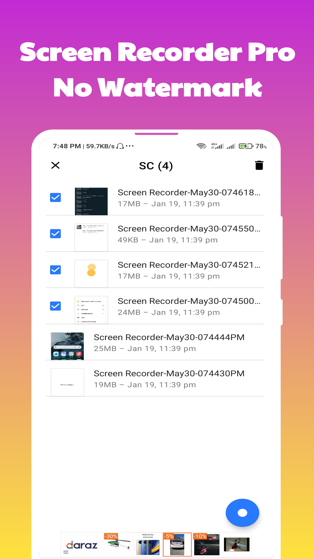 Screen Recorder with Audio - No Watermark - App on Amazon Appstore