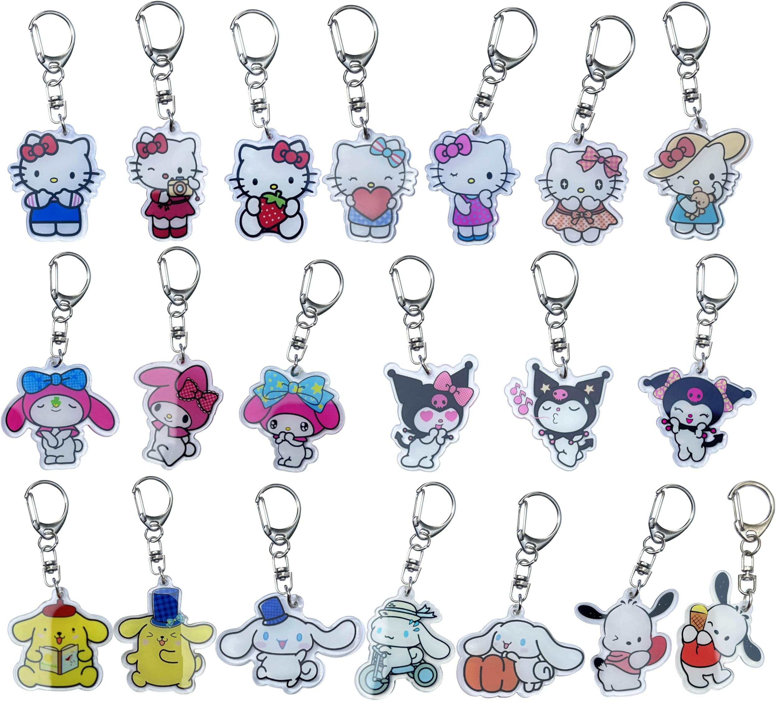 Amazon.com: CiciBear 24 Pack Kitty Keychains Party Decoration for ...