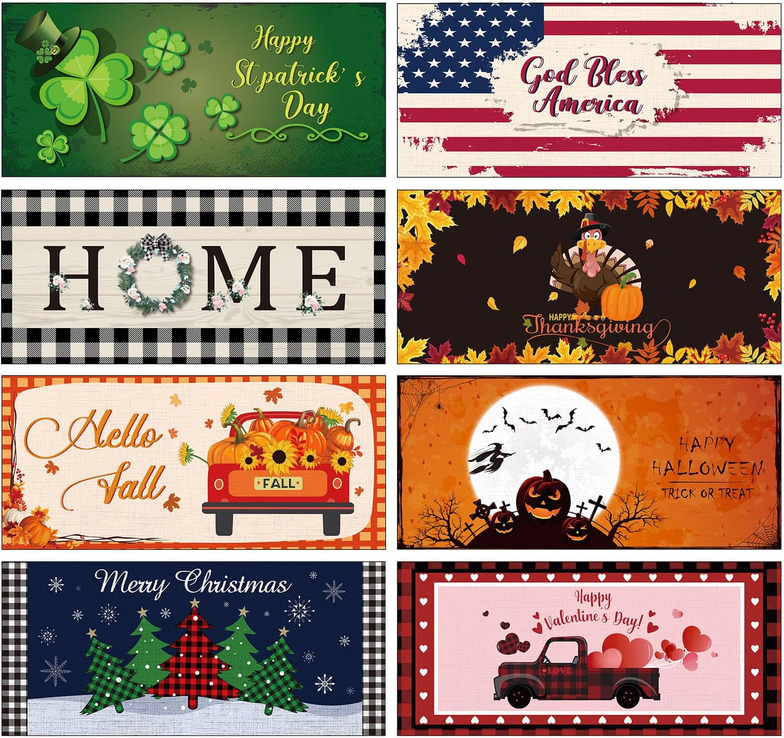 Amazon.com: Fox Valley Traders Half Round Welcome Mat with Five ...