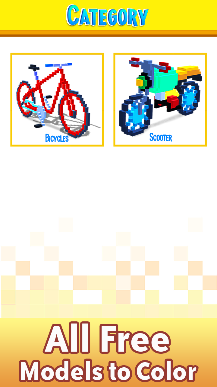 Bikes 3D Color By Number - Vehicles Voxel Coloring Book:Amazon.com ...
