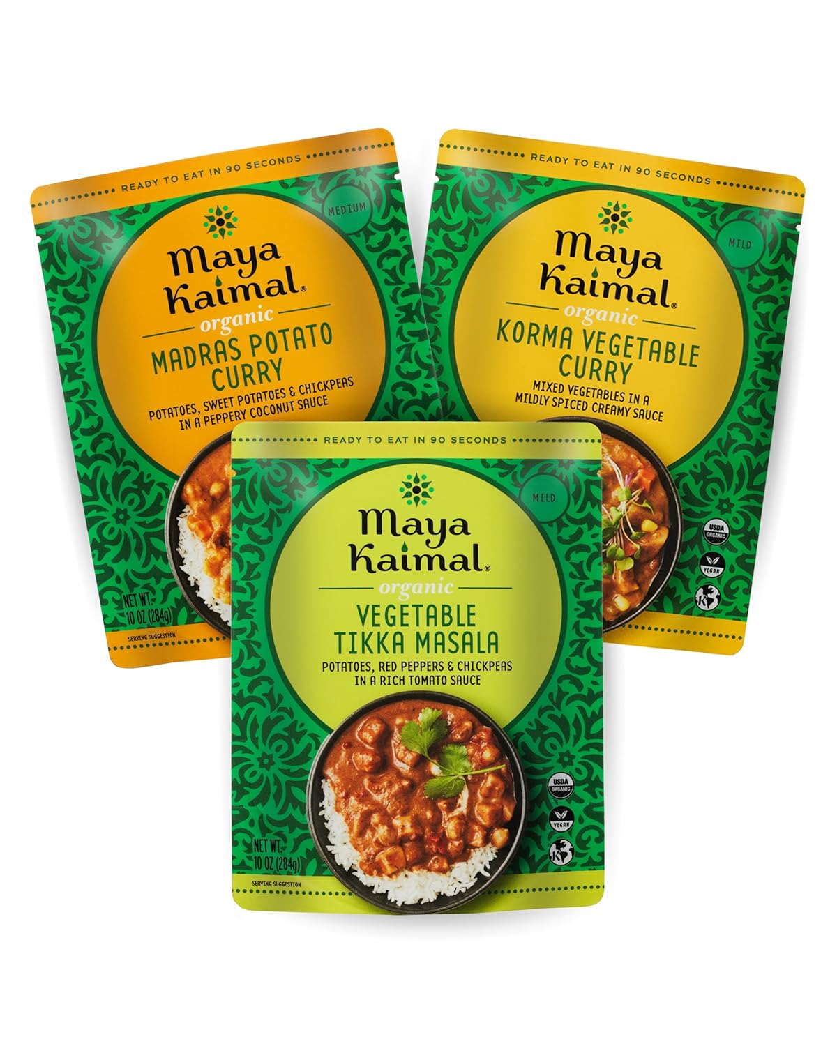 Amazon.com: MAYA KAIMAL Organic Indian Vegetable Curry Variety Pack - 2 ...