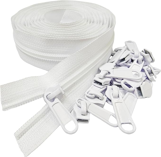 Amazon.com: MebuZip #5 Nylon Coil Zippers by The Yard Bulk Zipper Roll ...