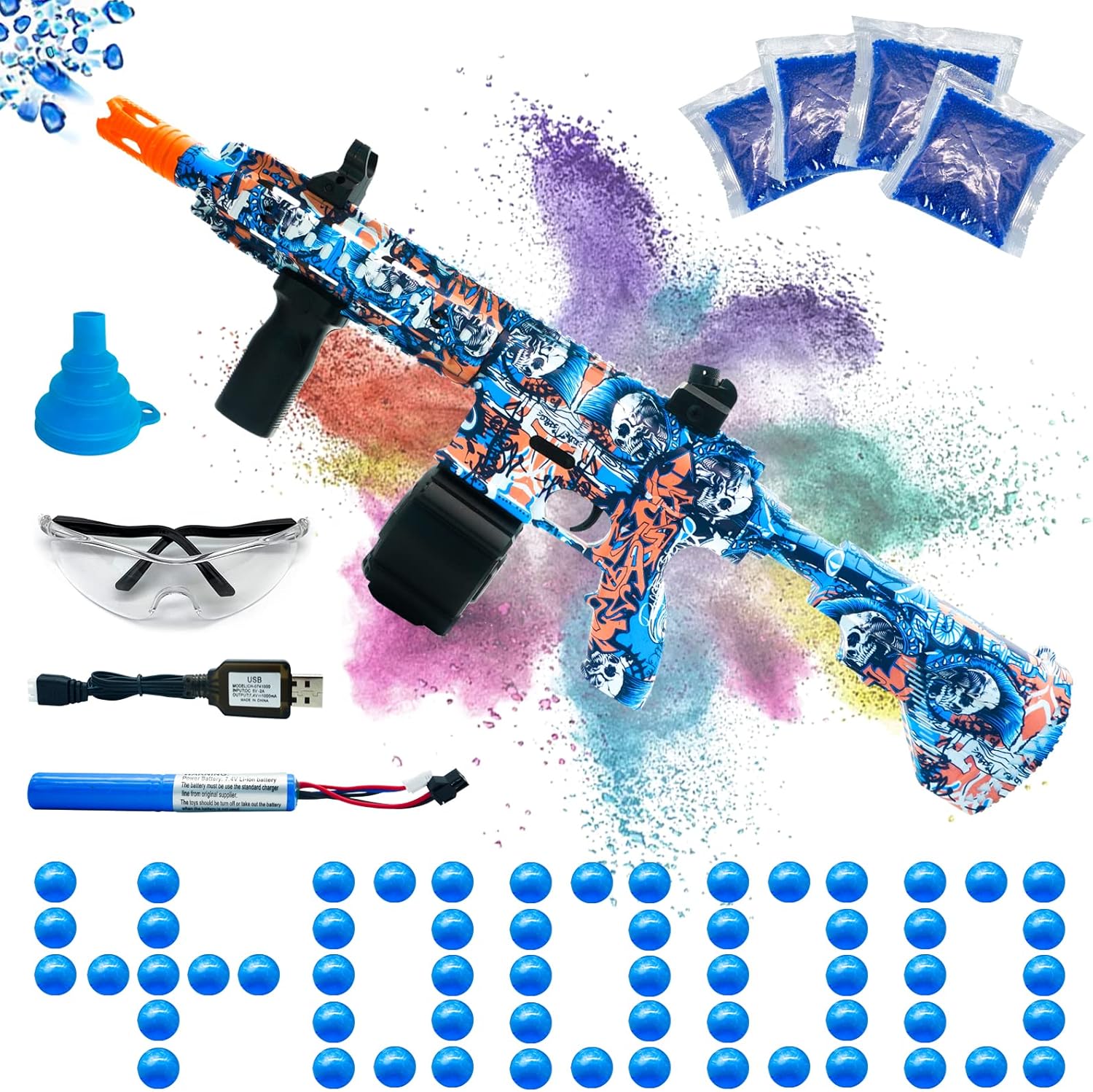 Amazon.com: Electric Gel Ball Blaster, High Speed Automatic Splatter ...