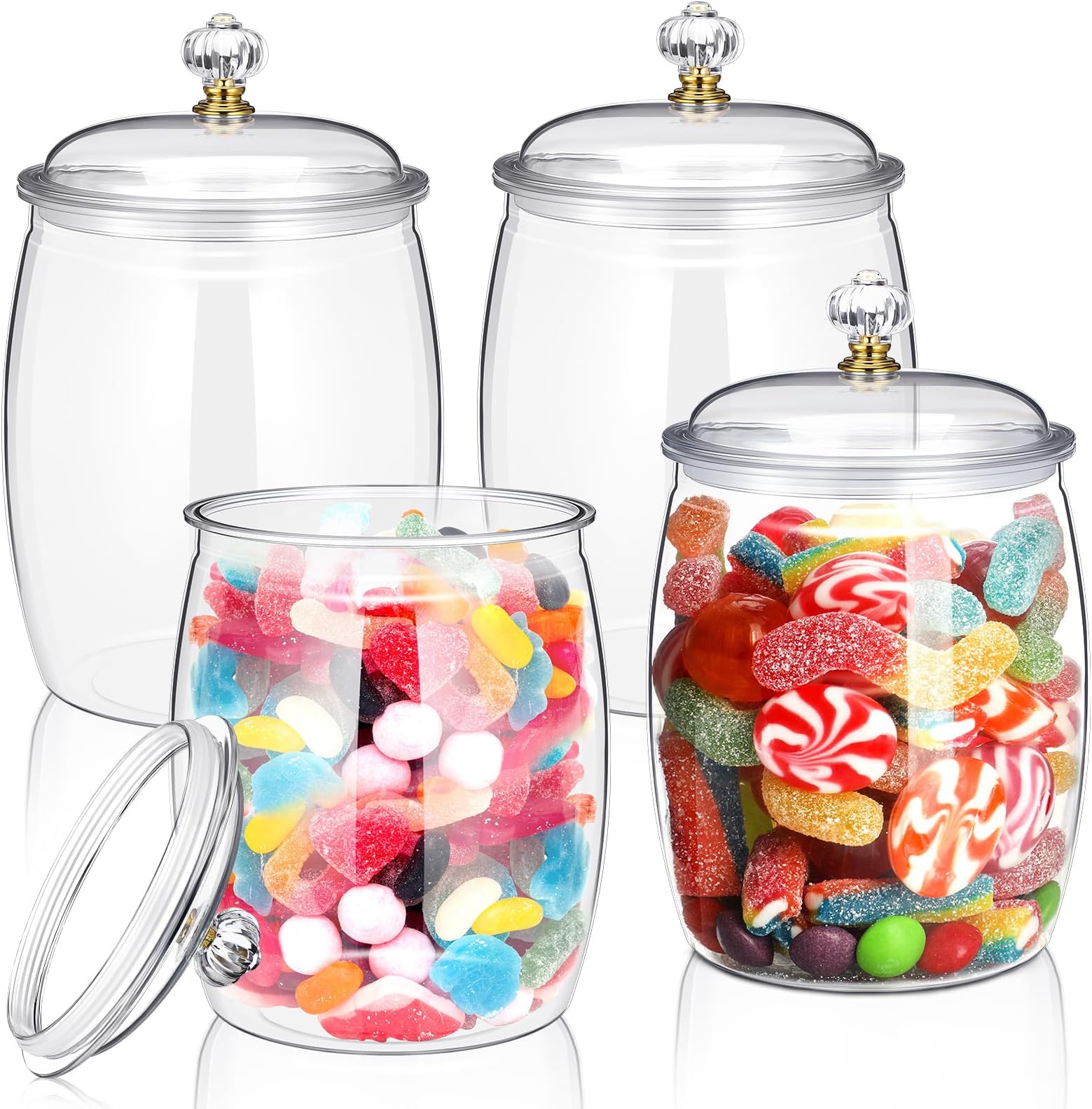 Amazon.com: LANIAKEA 2PCS 128 Ounce Candy & Cookie Jar, 1 Gallon ...