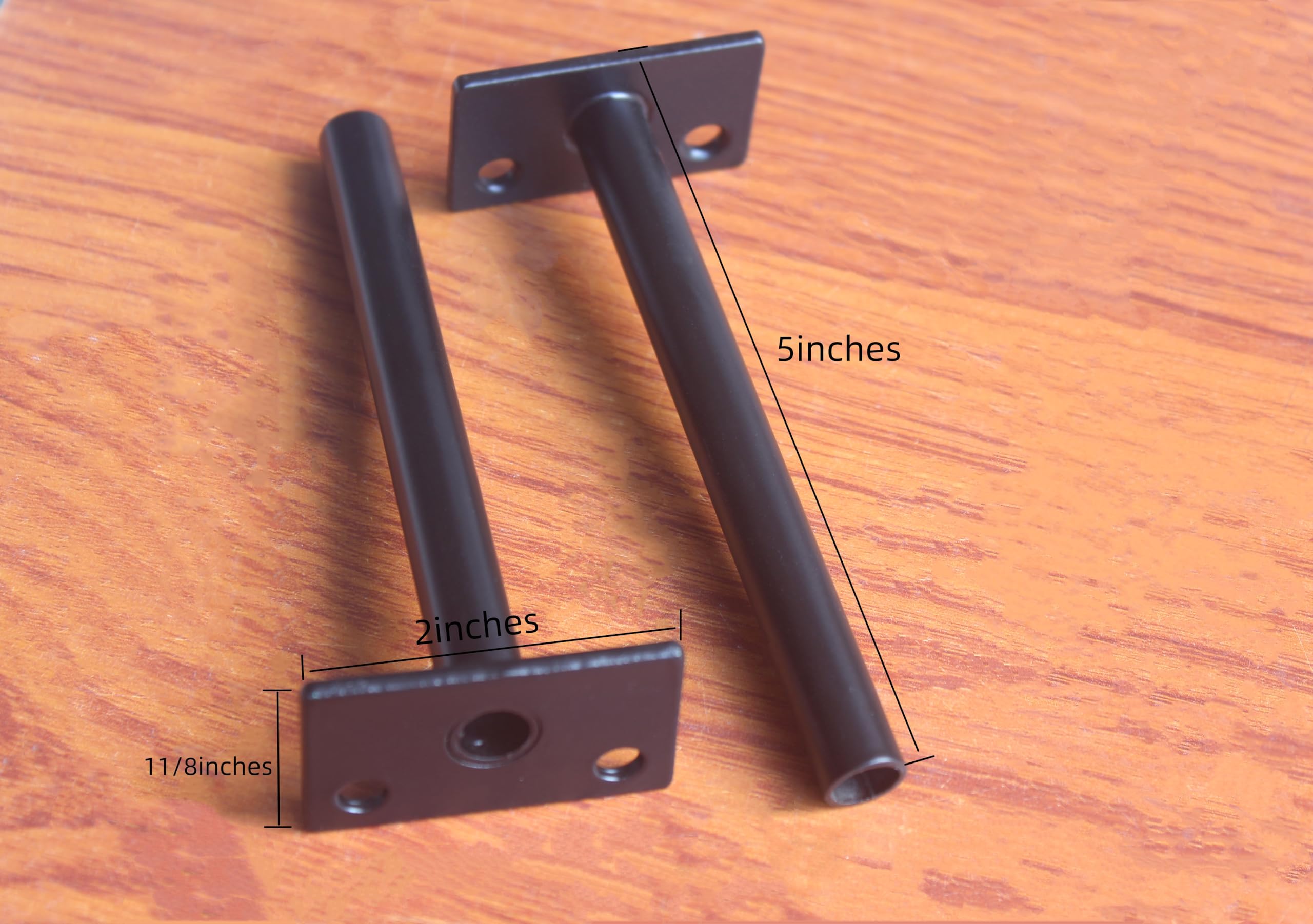 Snapklik.com : 6 Pcs 5" Black Tube Steel Floating Shelf Bracket Blind ...
