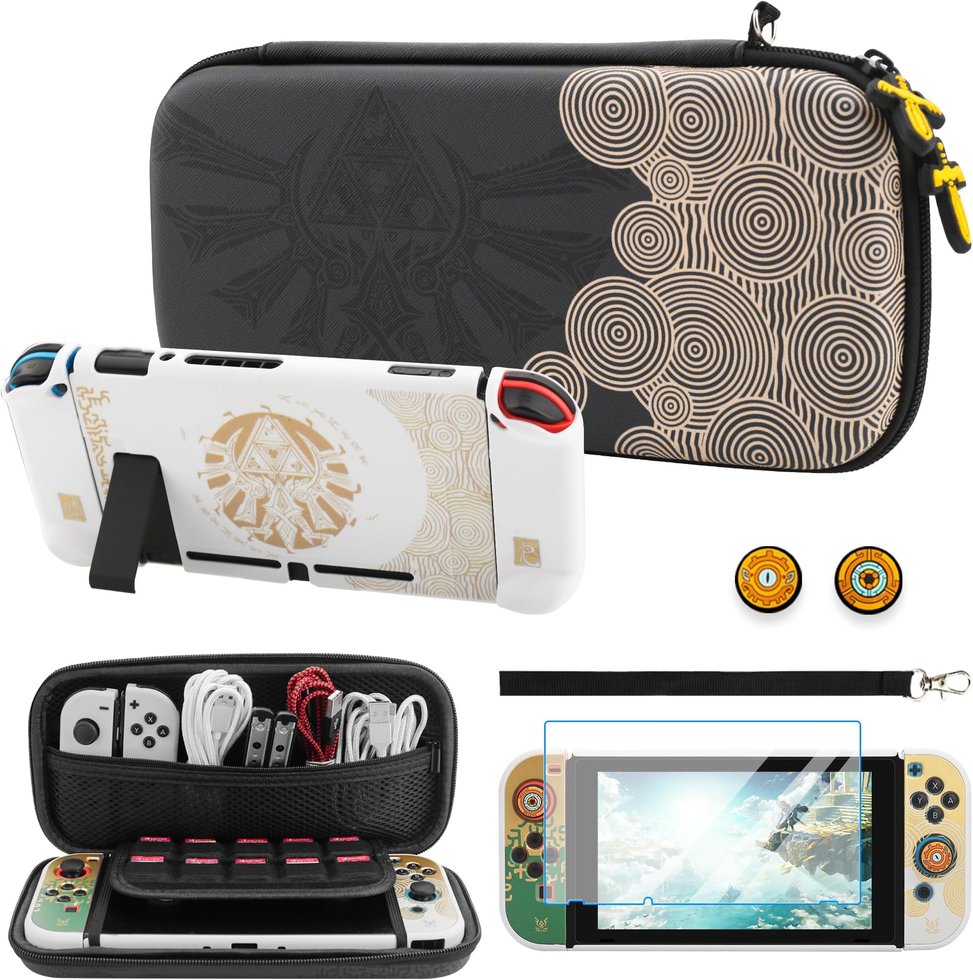 Amazon.com: FUNDIARY Switch Case for Zelda Tear of The Kingdom, Slim ...