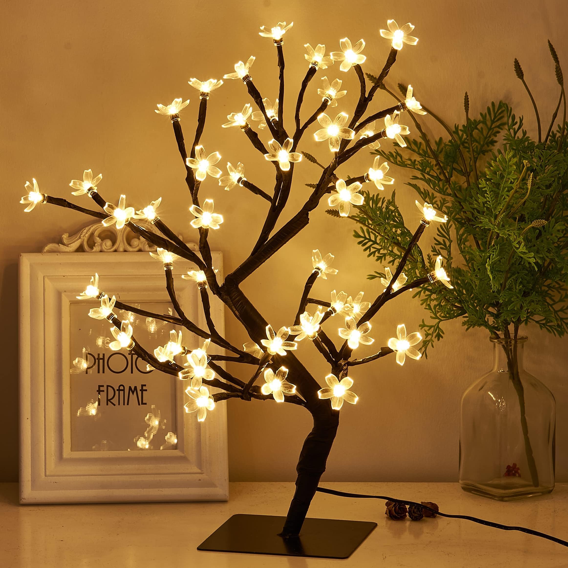 Amazon.com: Hbaushun 20" Tabletop Bonsai Tree Light, 108 LED Fairy ...