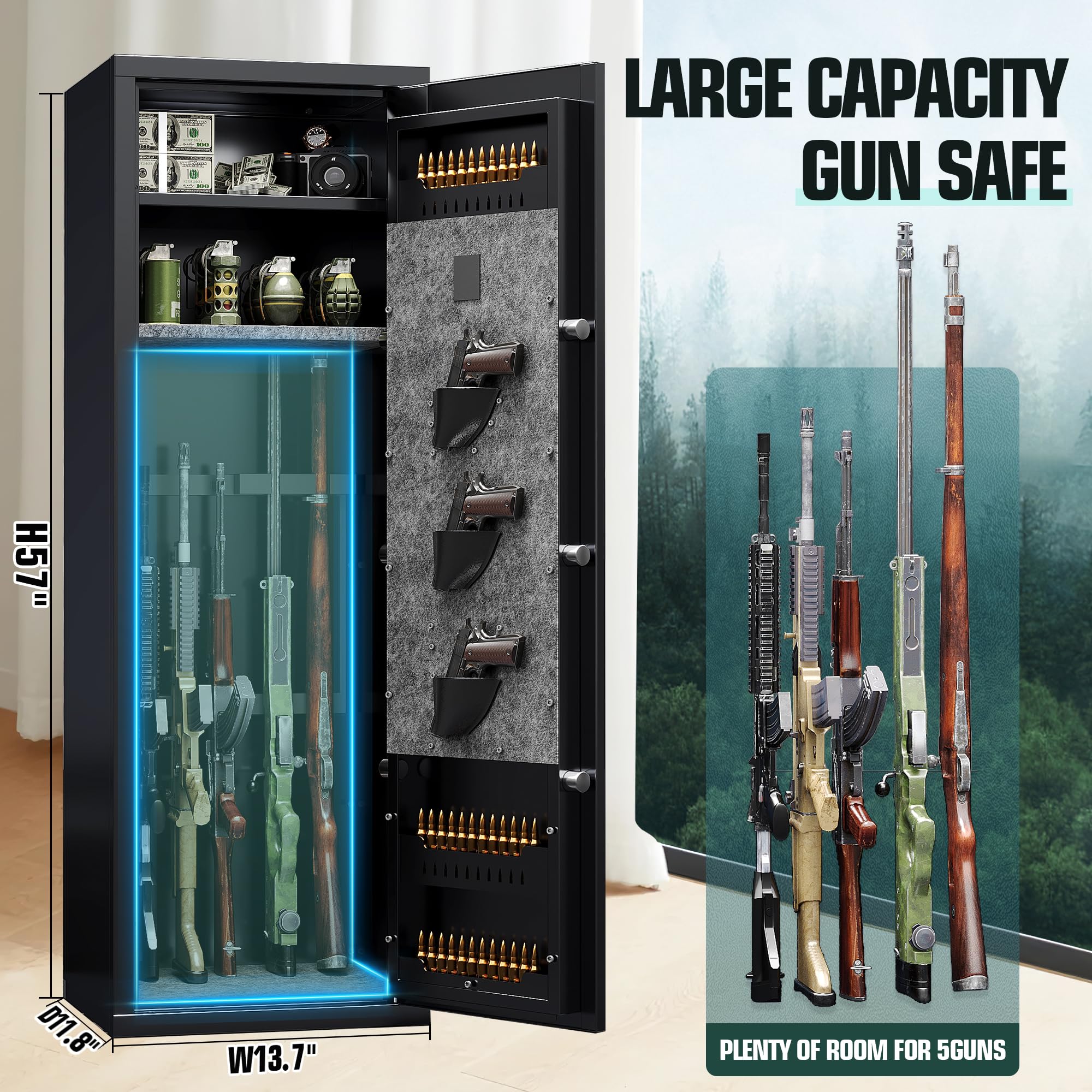 Snapklik.com : KILISTEELS 8 Gun Safe