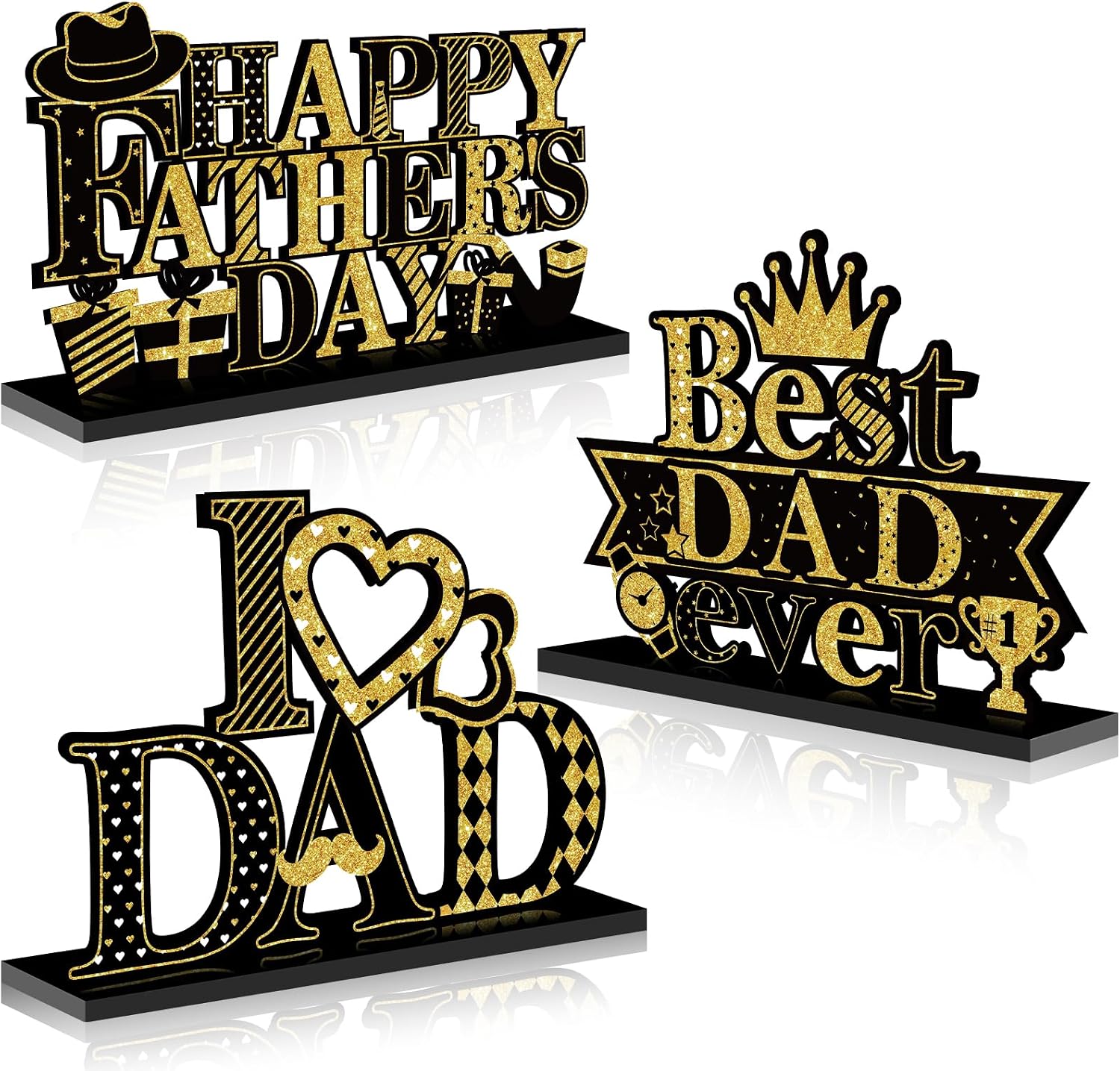 Amazon.com: Fathers Day Table Decorations Happy Father's Day Wooden ...