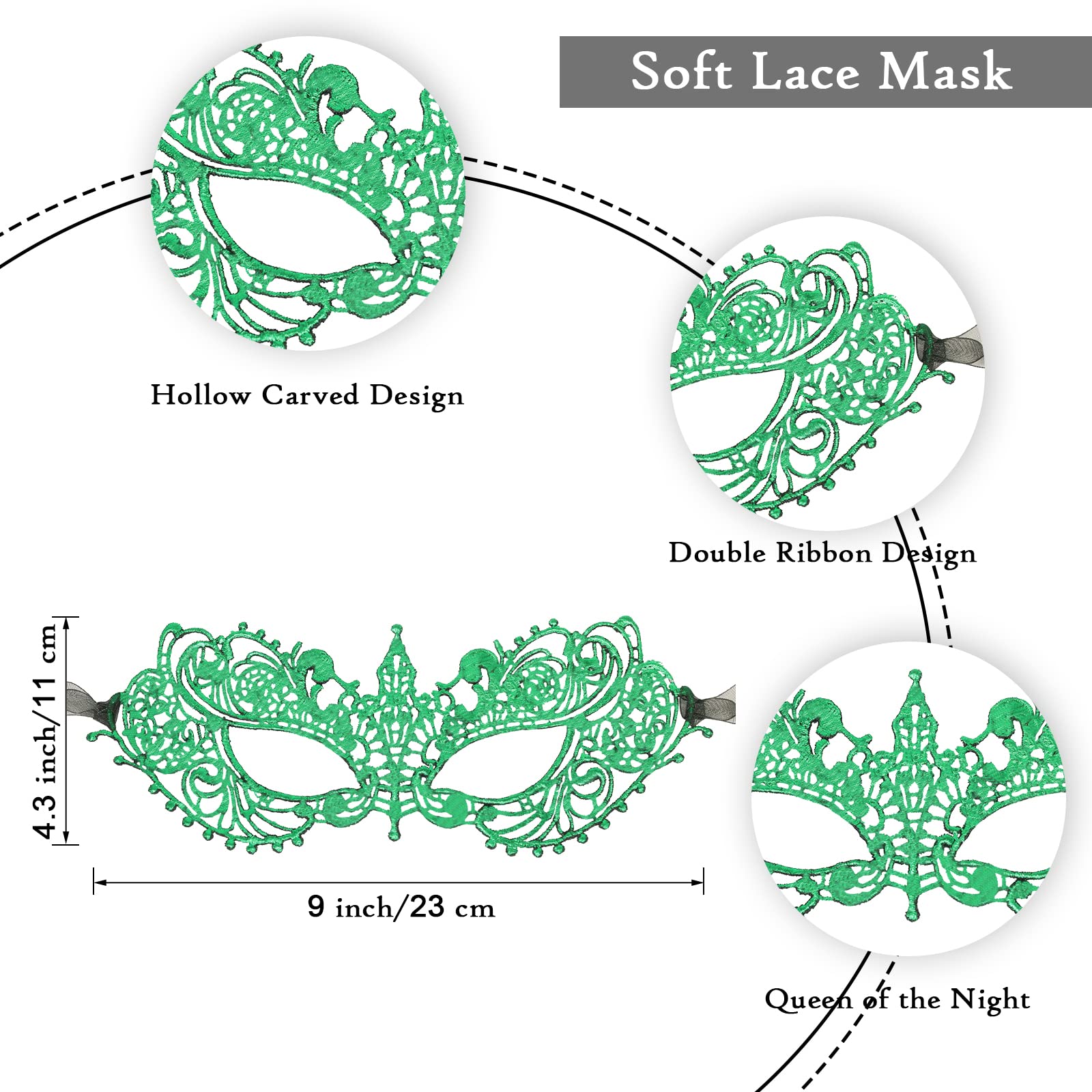Snapklik.com : Lace Masquerade Mask For Women, Costume Mask Lace Mask ...