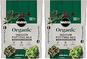 Amazon.com : Miracle-Gro Organic Indoor Potting Mix, Protects Against ...