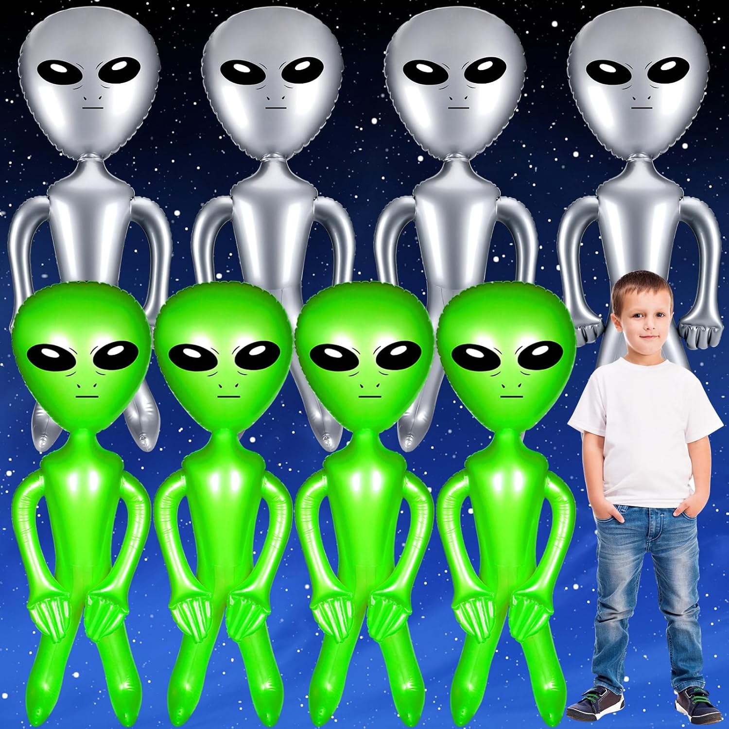 Amazon.com: Glimin 8 Pcs 35 Inch Inflatable Alien Large Alien Blow up ...