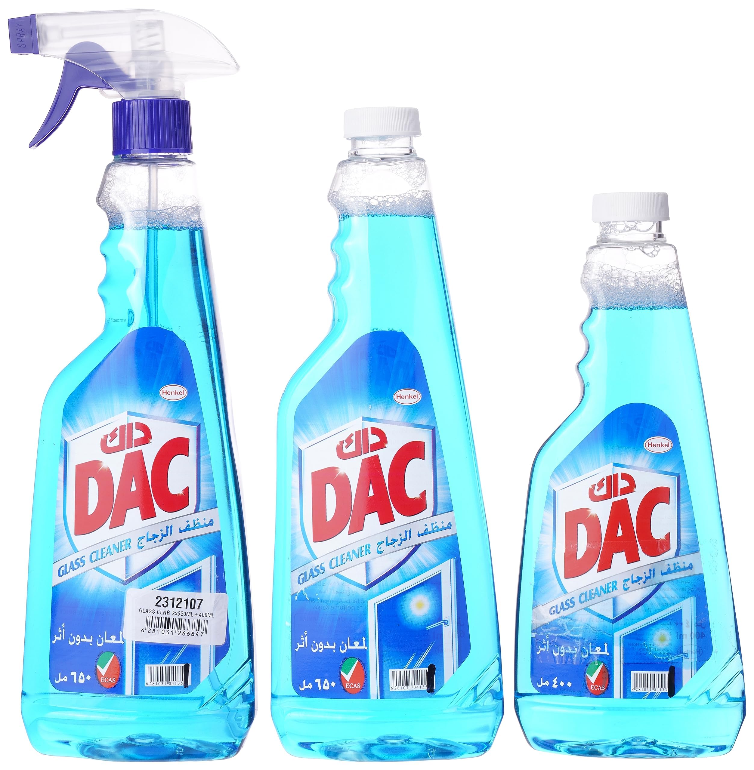 Dac Glass Cleaner, For Spotless and Sparkling Surfaces, Blue/White (2 x ...