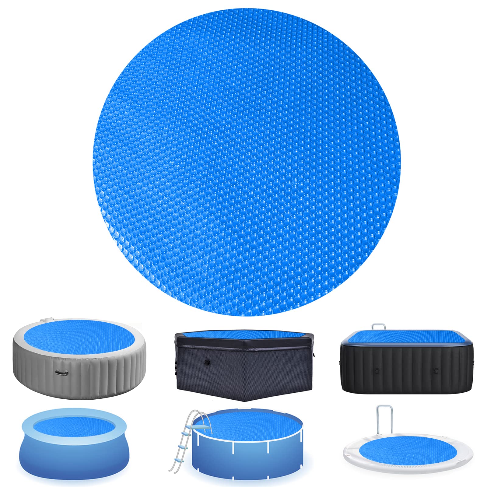 Evoio Solar Pool Covers Blankets Round Inground Above Ground Swimming