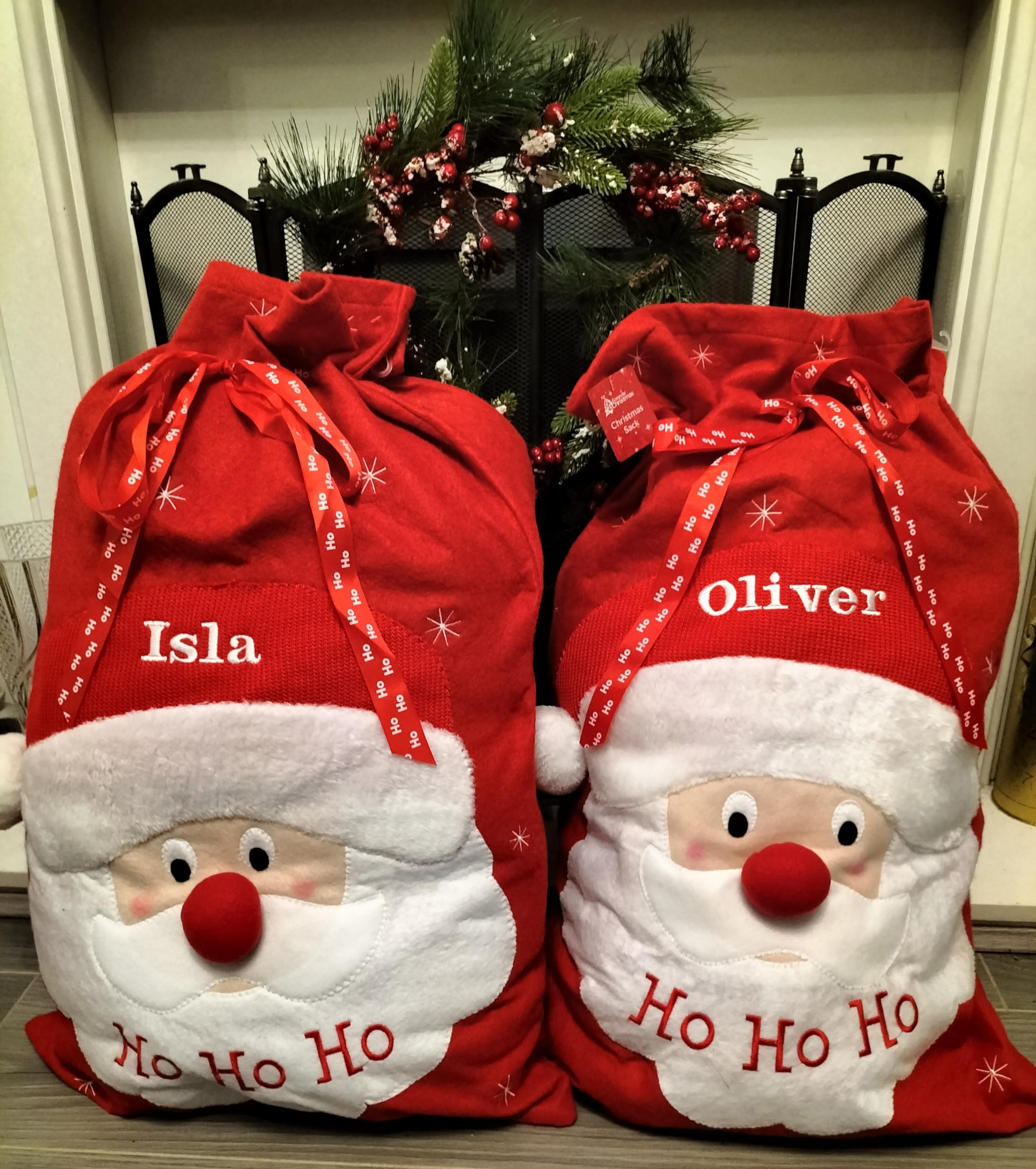 Giftsabc Personalised Santa red Christmas sack : Amazon.co.uk: Home ...