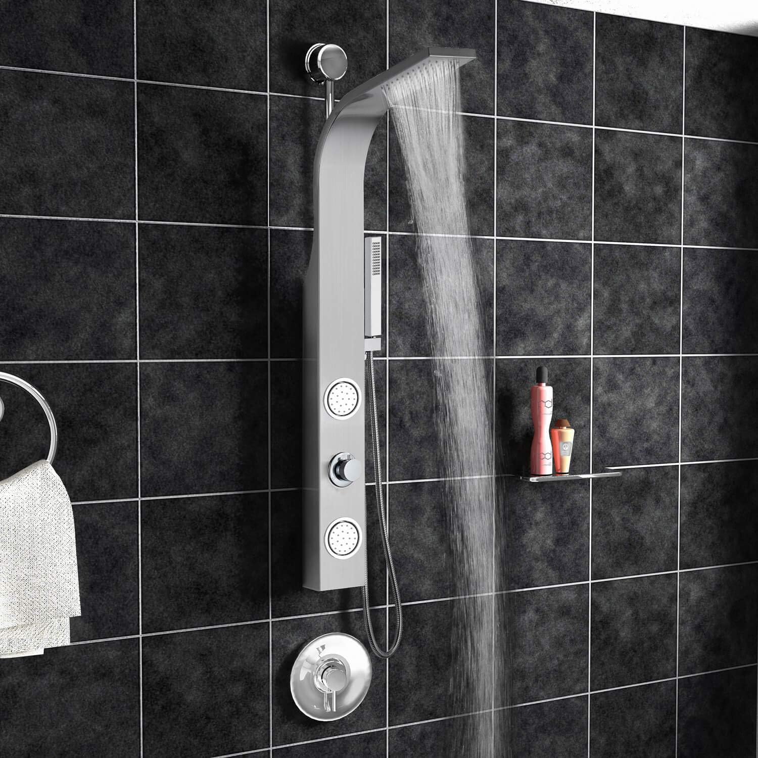 Blue Ocean™ 44" Stainless Steel SPS88213 Retrofit Shower Panel with ...