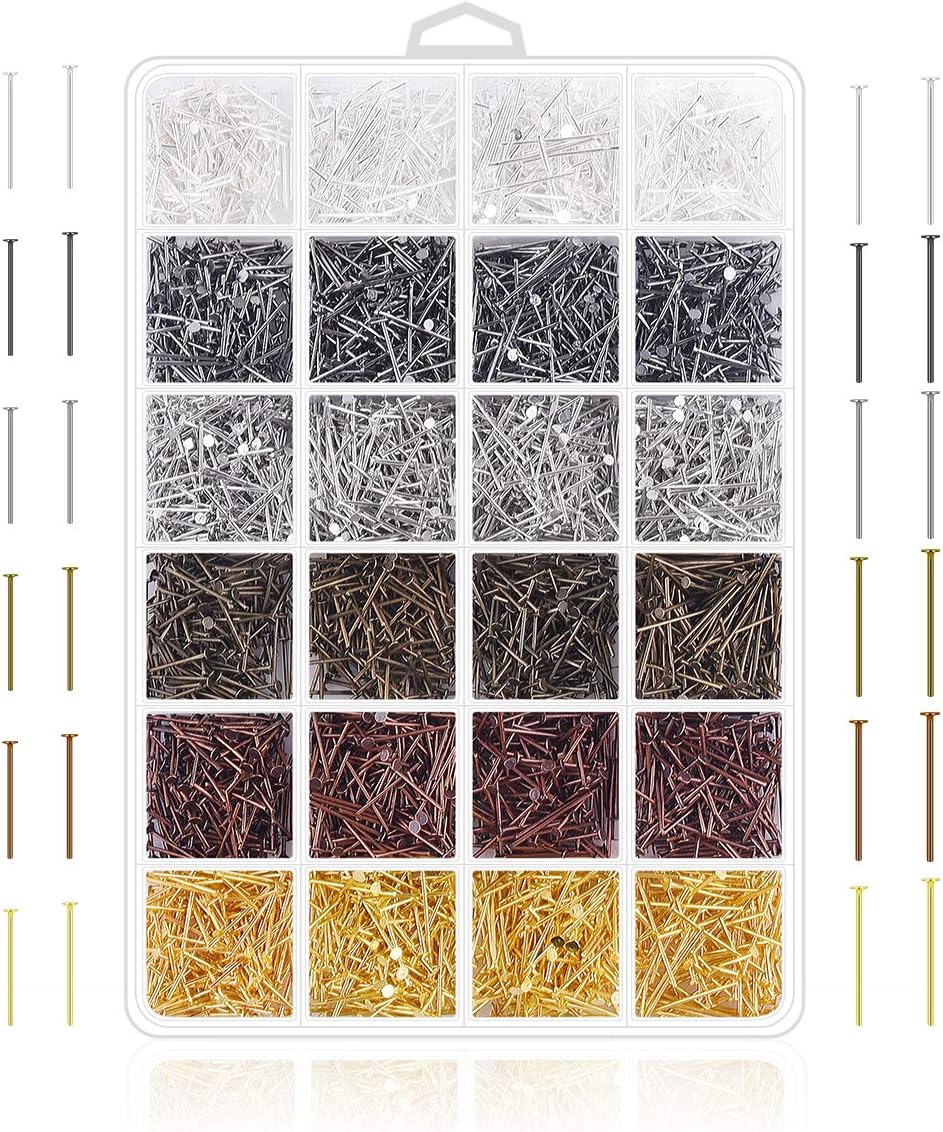 Amazon.com: Jewelry Making Pins Supplies - 2400Pcs 3 Colors Jewelry ...