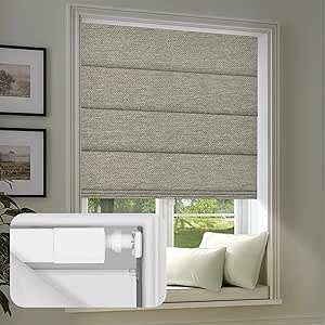 SEEUNANA No Drill No Tools Blackout Roman Shades Easy to Install for ...