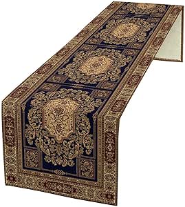 Amazon.com: Retro Flowers Table Runner Vintage Traditional Baroque ...