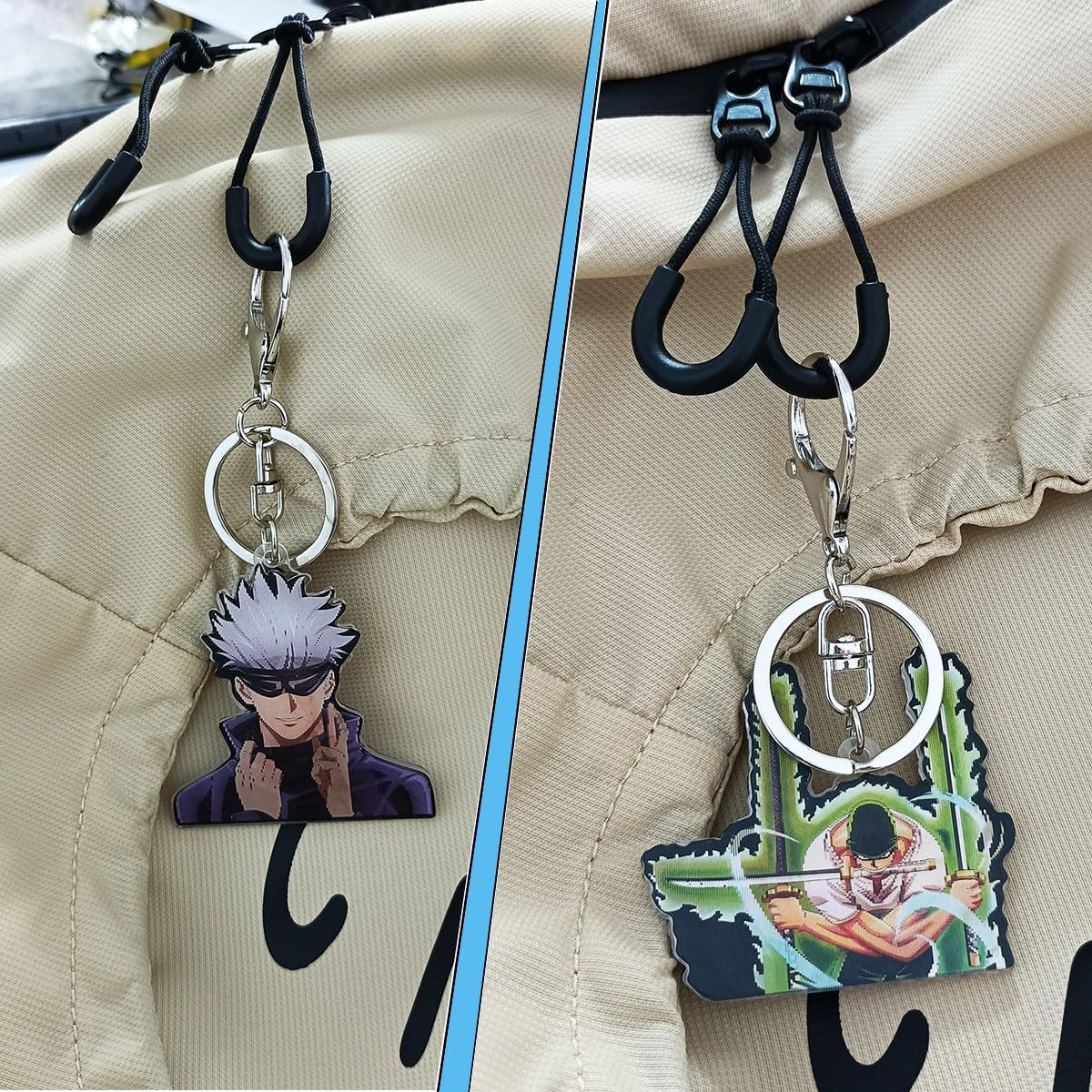 Anime Keychains 3D Motion Novelty keychains Anime figure Keychain for ...