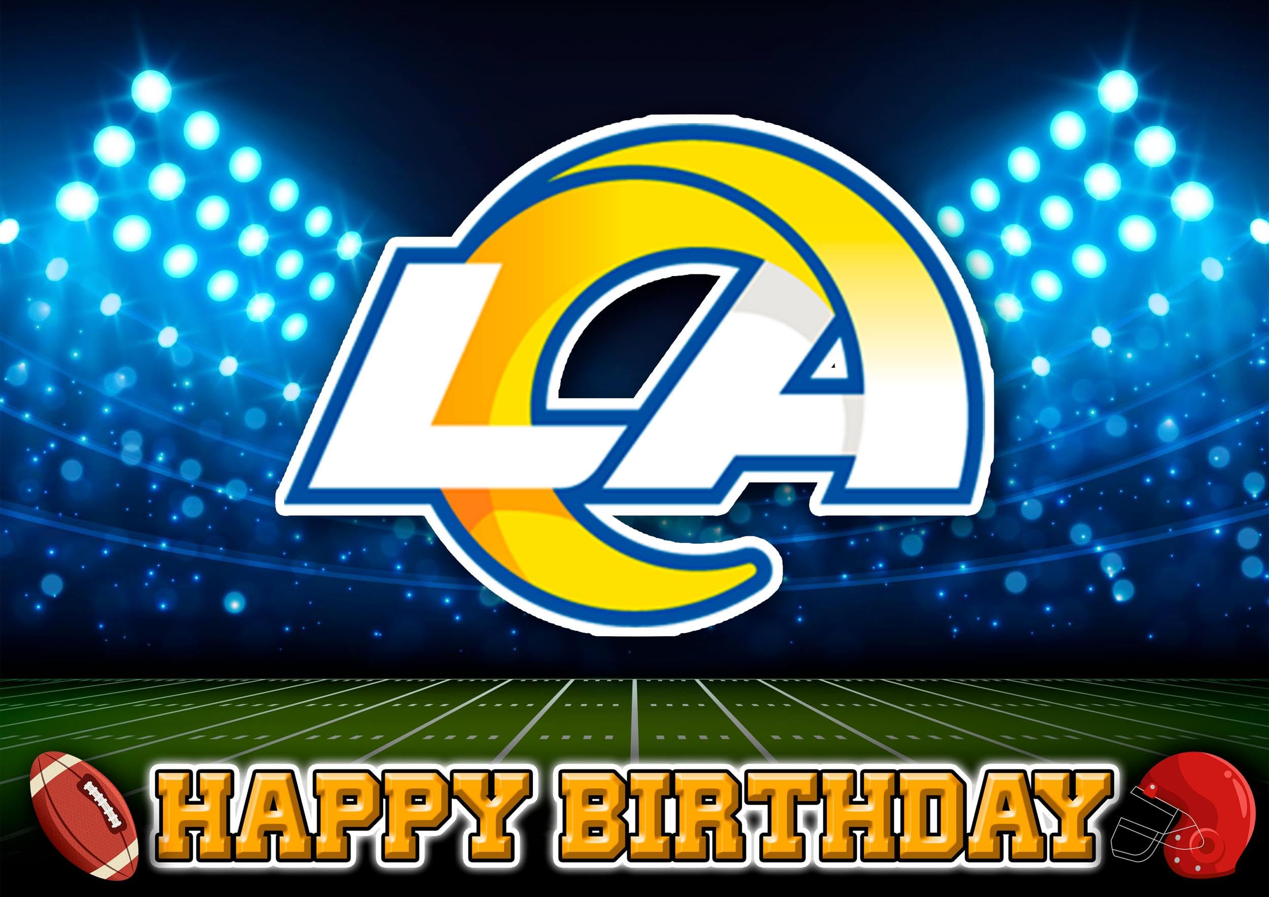 Amazon.com: 8.3 x 11.7 Inch Edible Square Cake Toppers – Rams Themed ...