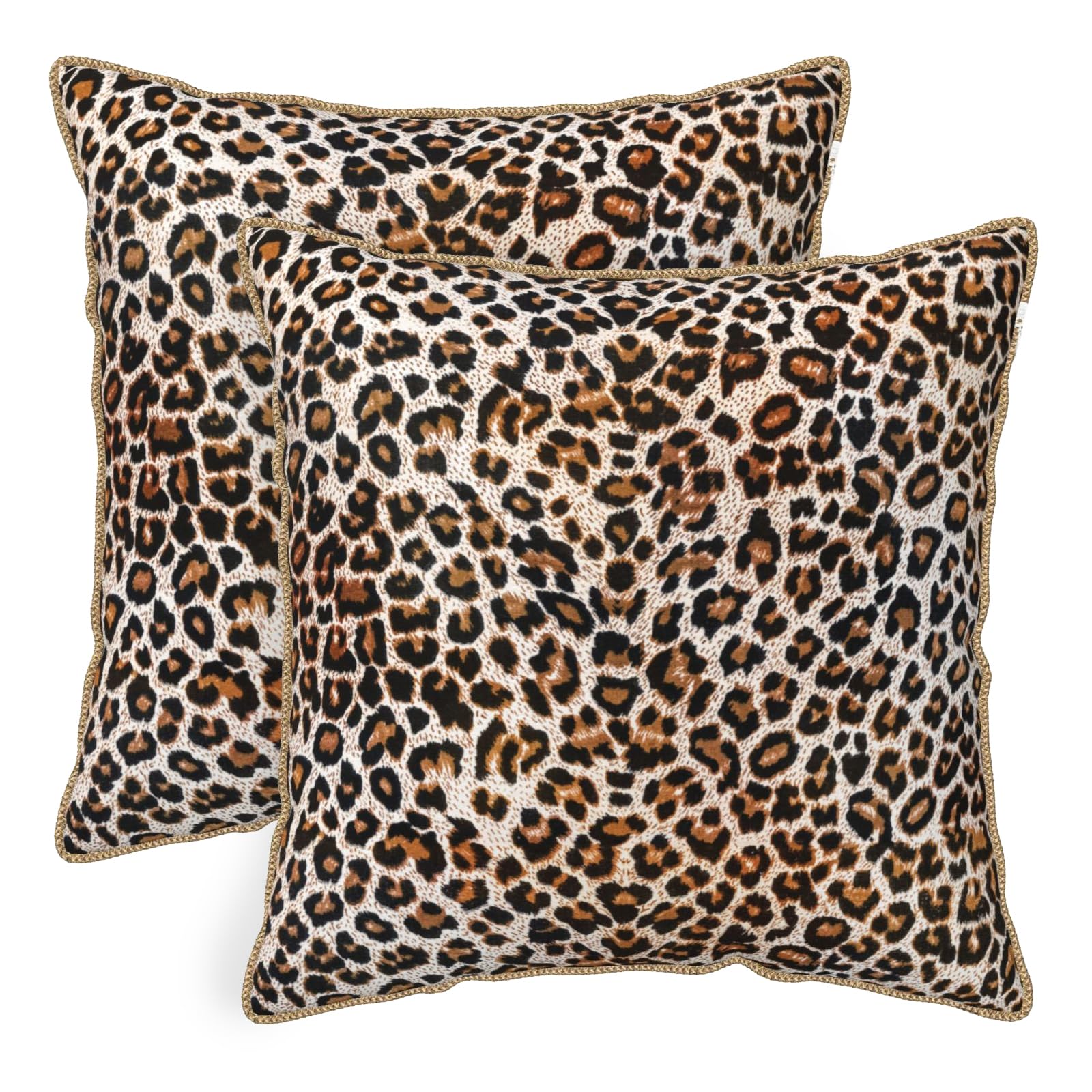 Amazon.com: KSLIDS Leopard Print Faux Fur Soft Velvet Throw Pillow ...