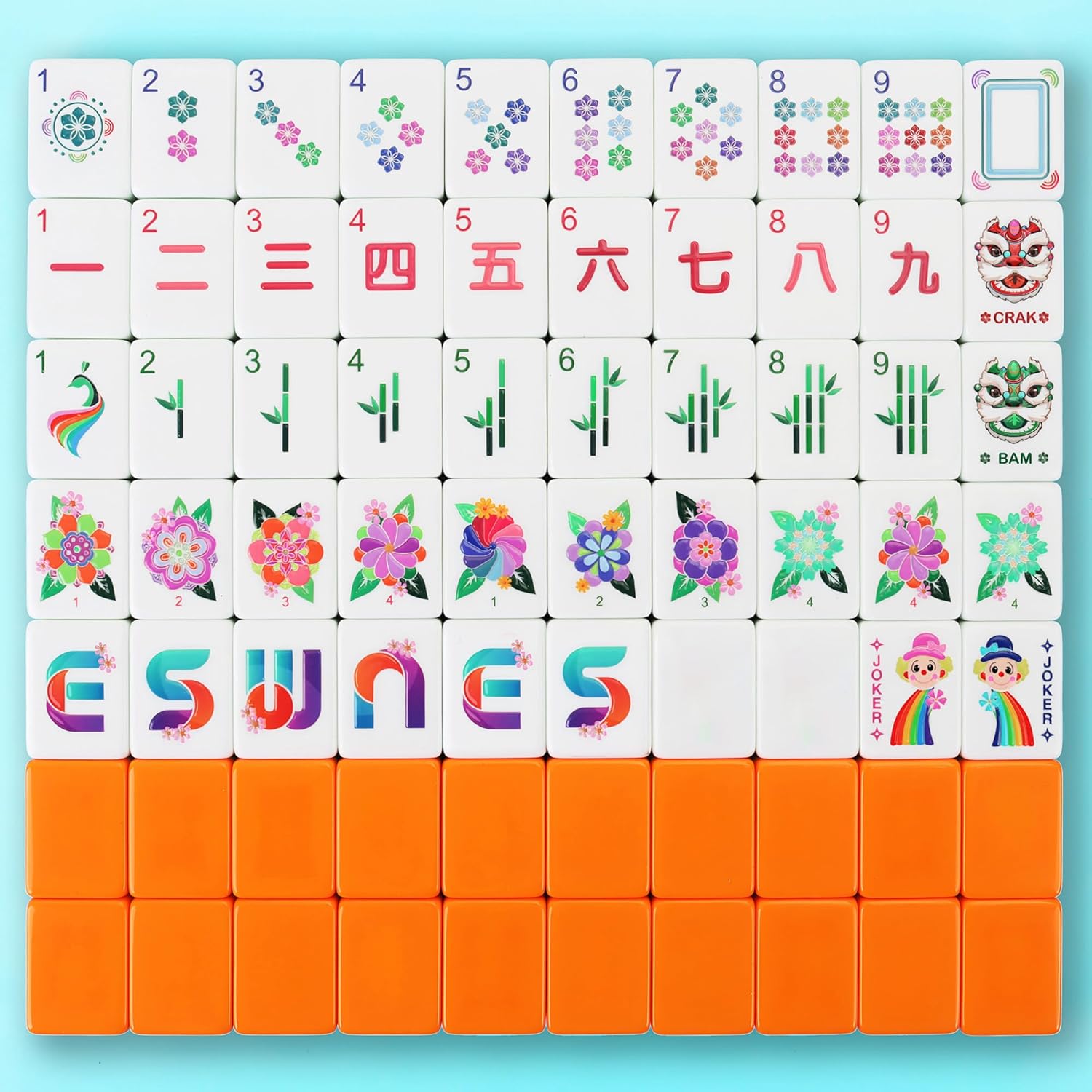 Amazon.com: American Mahjong Tile Set - 166 Mah jongg Tiles Game Sets 1 ...