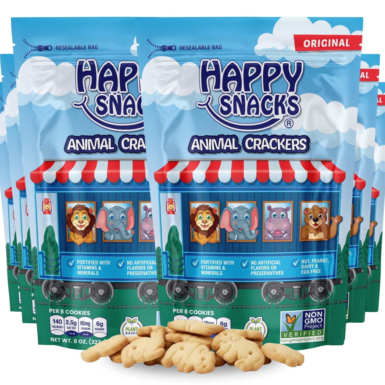 Snapklik.com : Happy Snacks Animal Crackers - Plant Based Ingredients ...