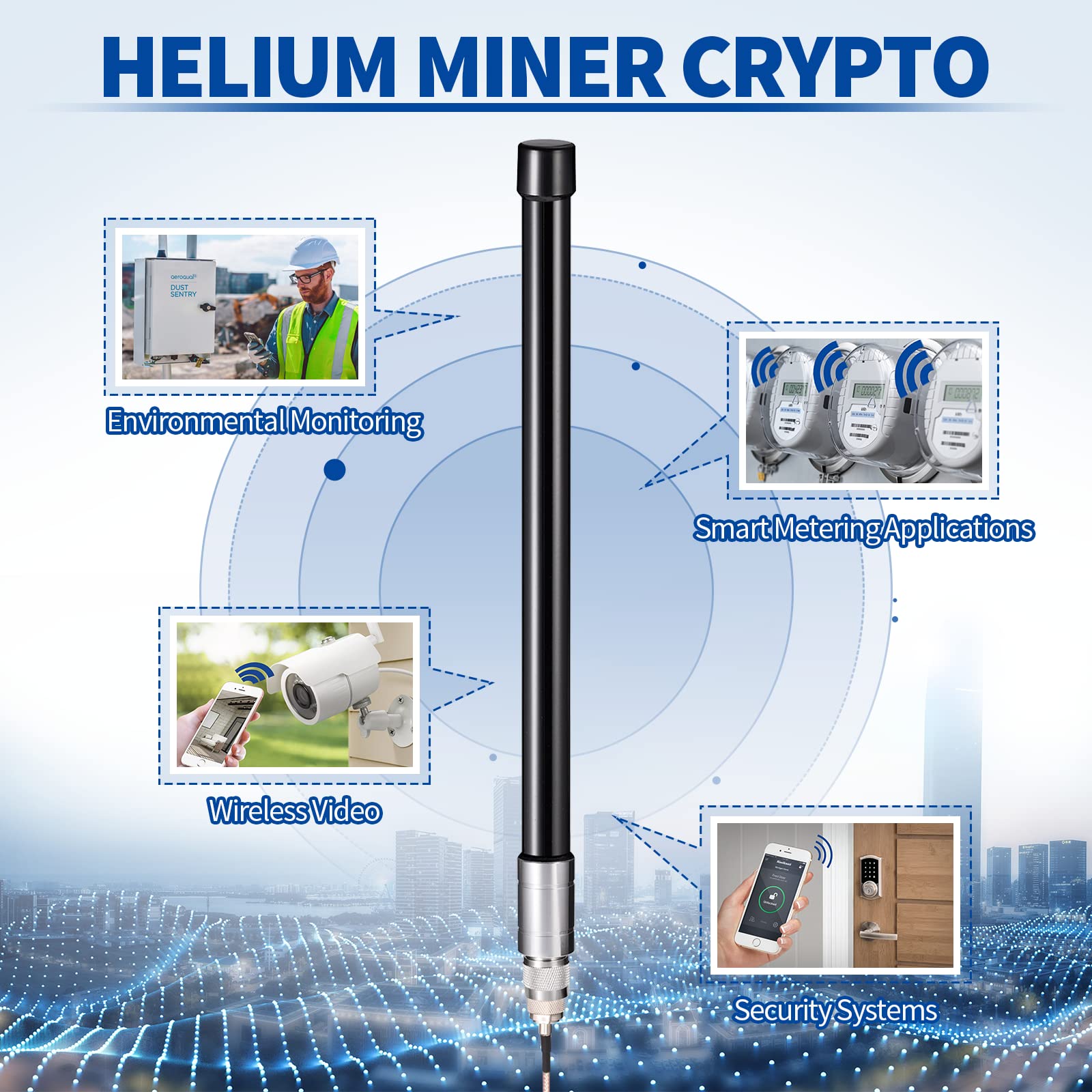 Eightwood 868MHz Lora Antenna LoRaWan Aerial Omni Directional Outdoor ...