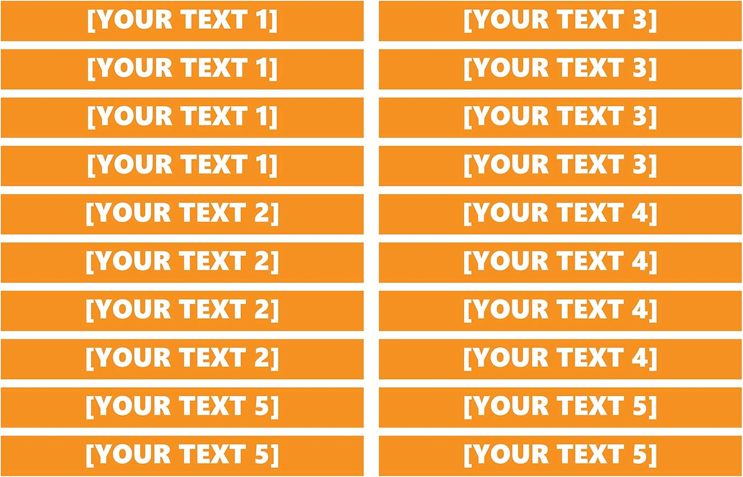 Amazon.com : Custom Magnetic Labels by DCM Solutions (Orange, 0.5" H x ...