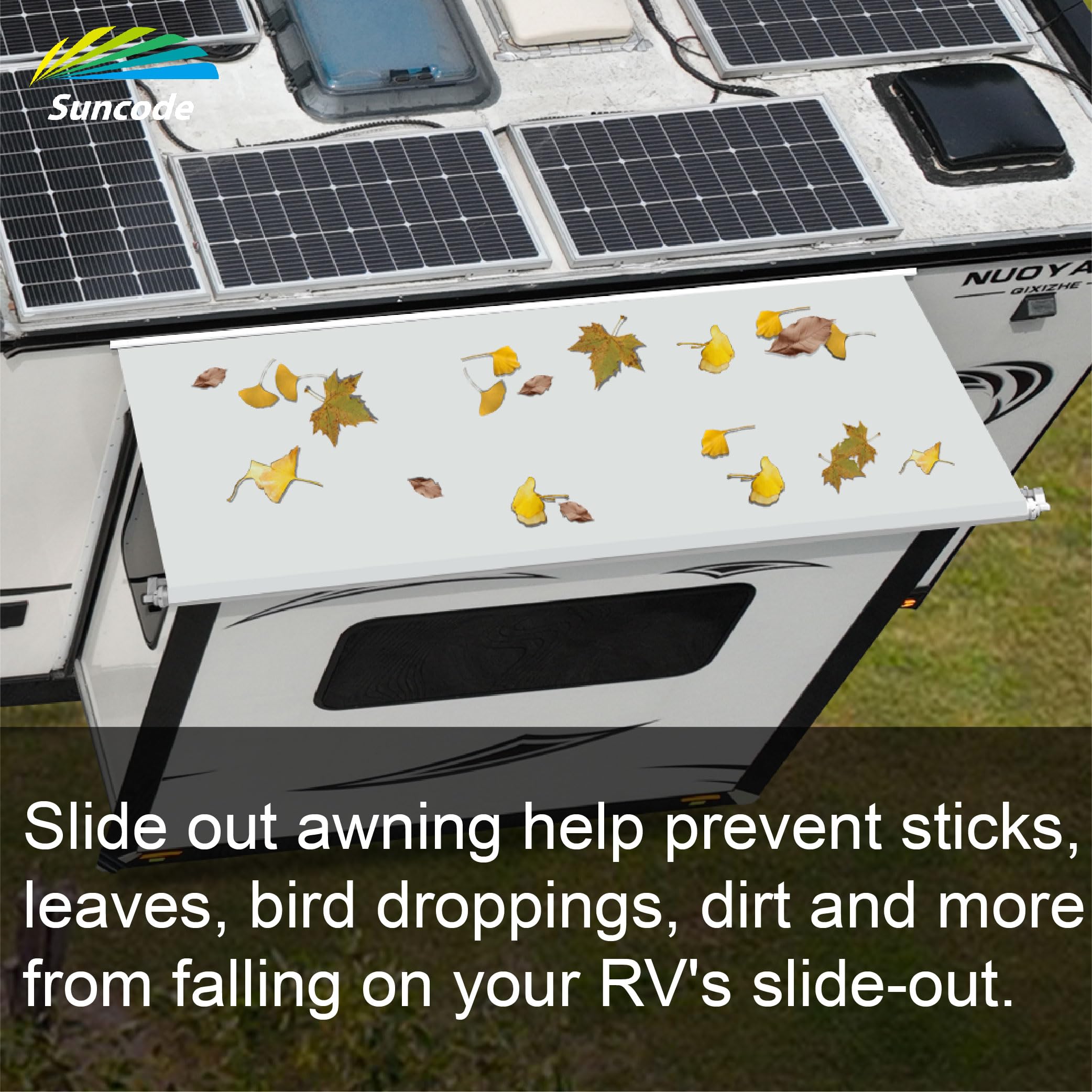 Snapklik.com : Suncode RV Slide Topper Awning White RV Slide Out Awning ...