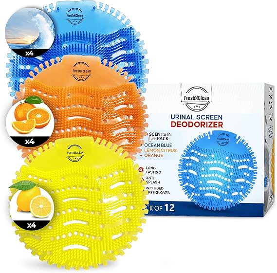 Amazon.com: Urinal Screen Deodorizer - (12 Pack) Anti-Splash Urinal ...
