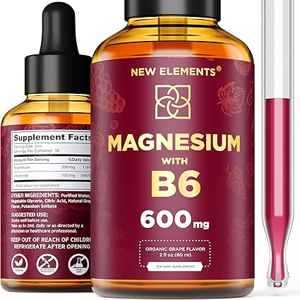 Amazon.com: Liquid Magnesium Citrate Supplement with Vitamin B6 ...