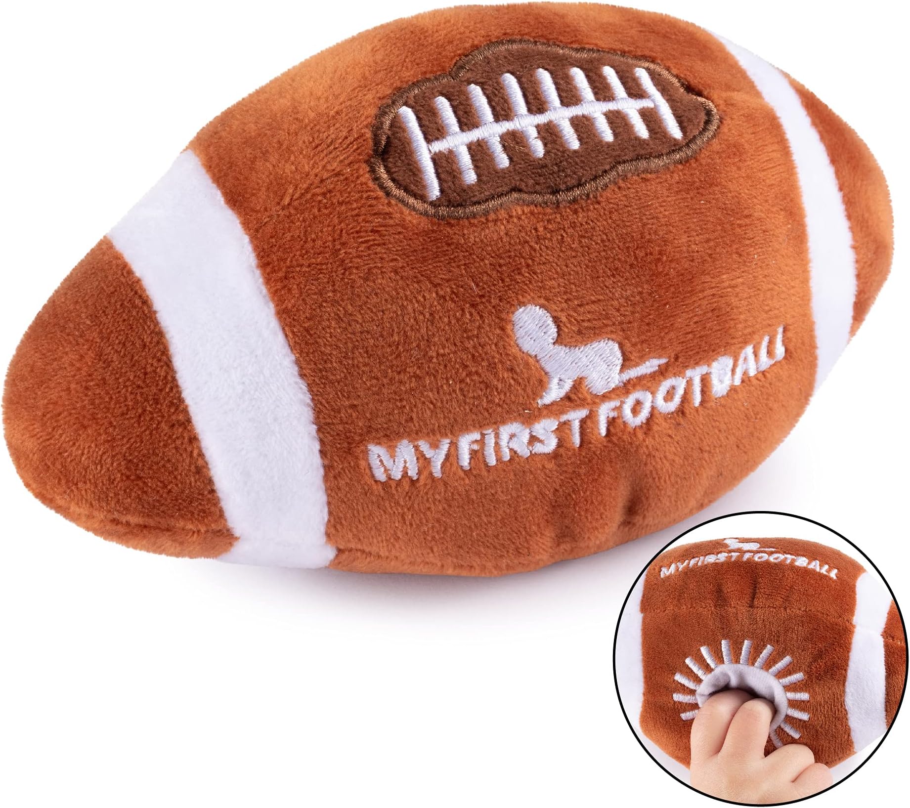 Amazon.com: Plush Baby Football Rattle | Baby Football Toy | Learning ...