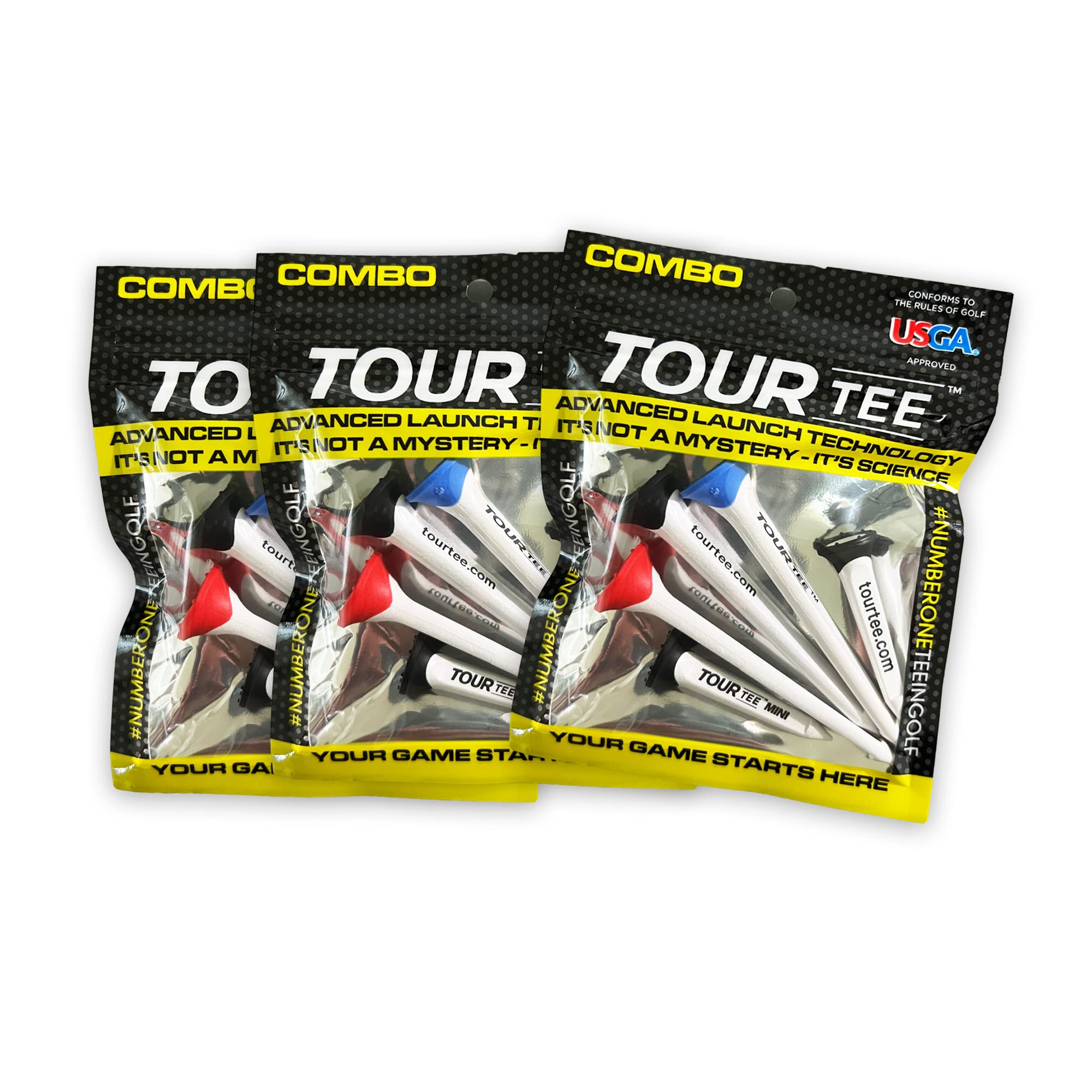 Amazon | 【まとめ買い】Tour Tee combo 3袋セット (各ロング3本/ショート2本) ゴルフティー USGA適合 日本正規 ...