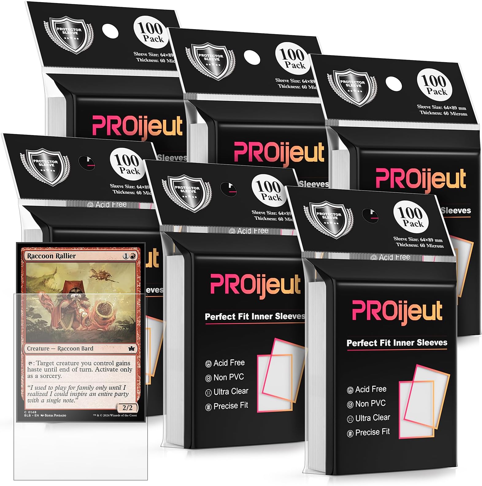 Amazon.com: EVORETRO 200 Perfect Fit Sleeves - for Pokemon Card Sleeves ...