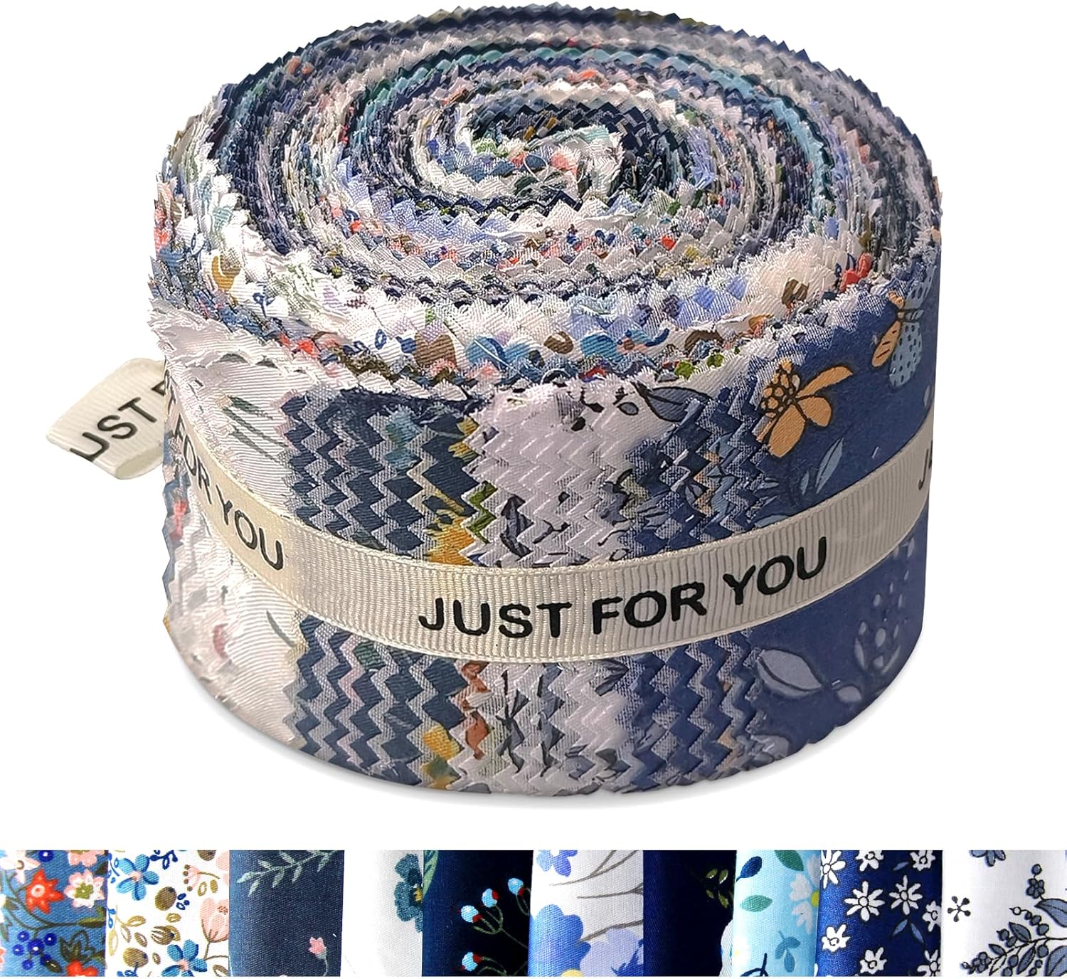 Amazon.com: 50pcs Jelly Roll Fabrics for Quilting, 2.5 inch Wide Floral ...