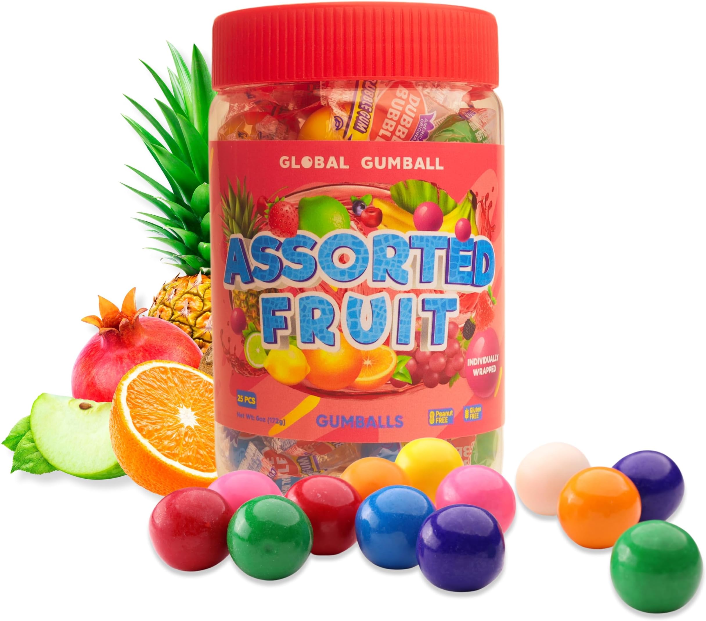 Amazon.com : Gumballs for Kids - 25 Pcs Assorted Gumballs Individually ...